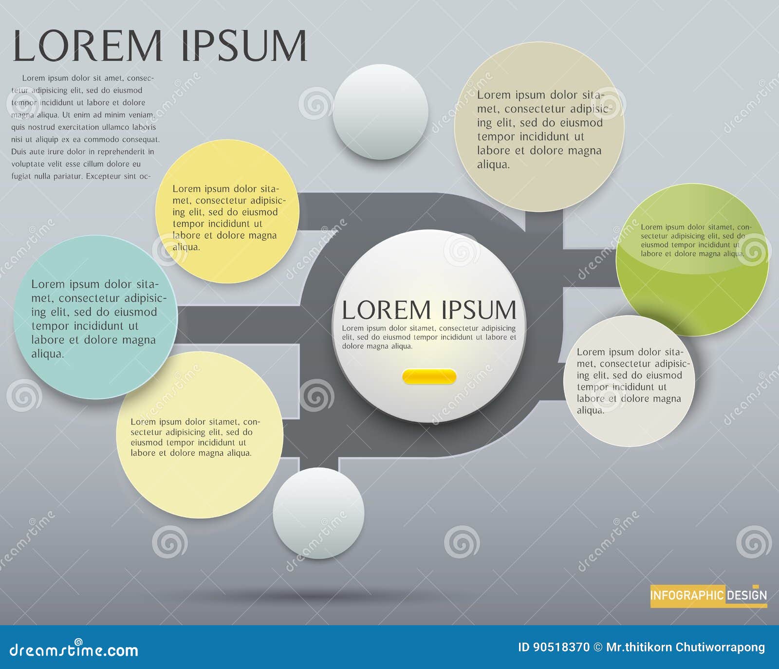 Vector Element for Infographic Design Theme Yellow,Presentation Stock ...