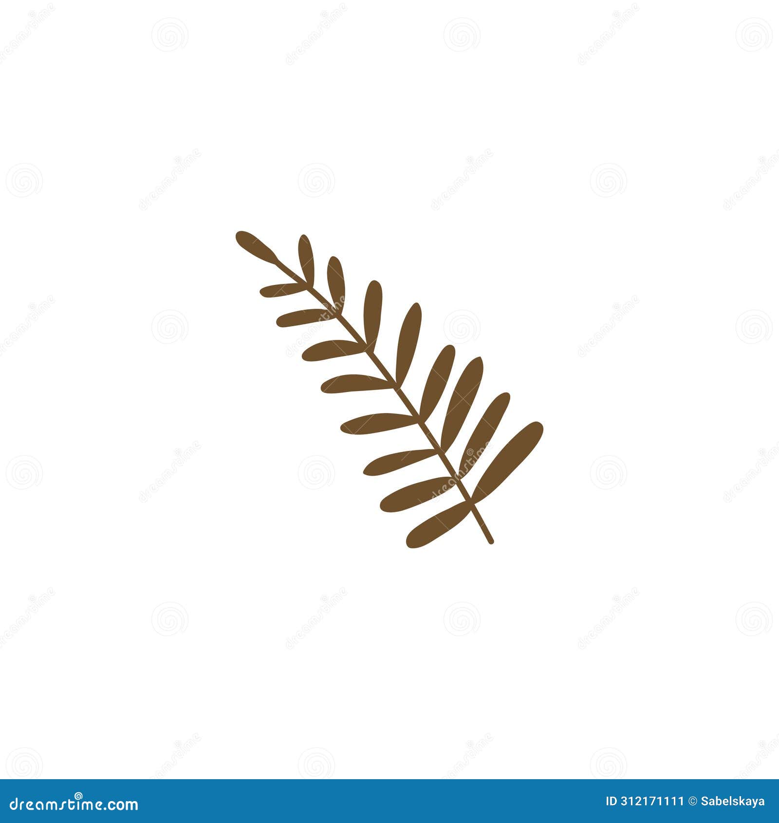 Vector Element of Magic Leaf on Isolated Background. Stock Illustration ...