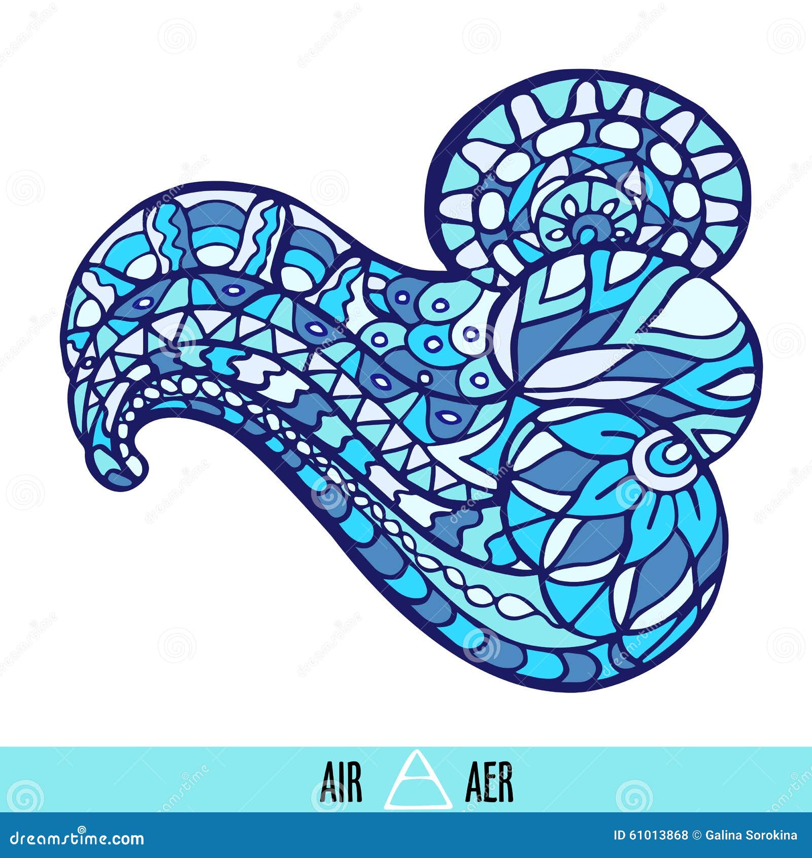 Vector Element of Nature - Air or Wind Stock Vector - Illustration of ...