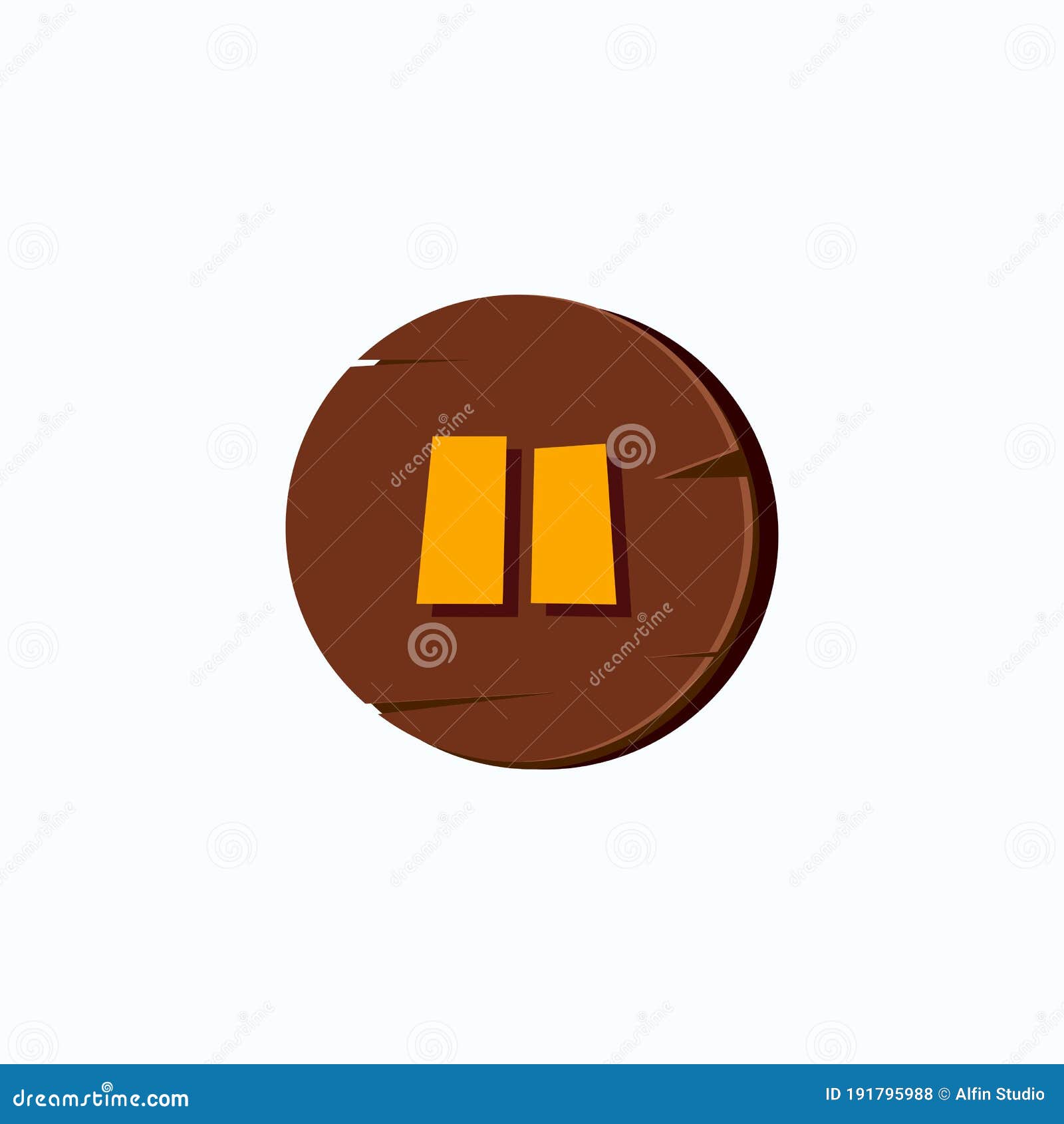 Game Pause. Vector Graphical User Interface UI GUI For 2d Video Games ...