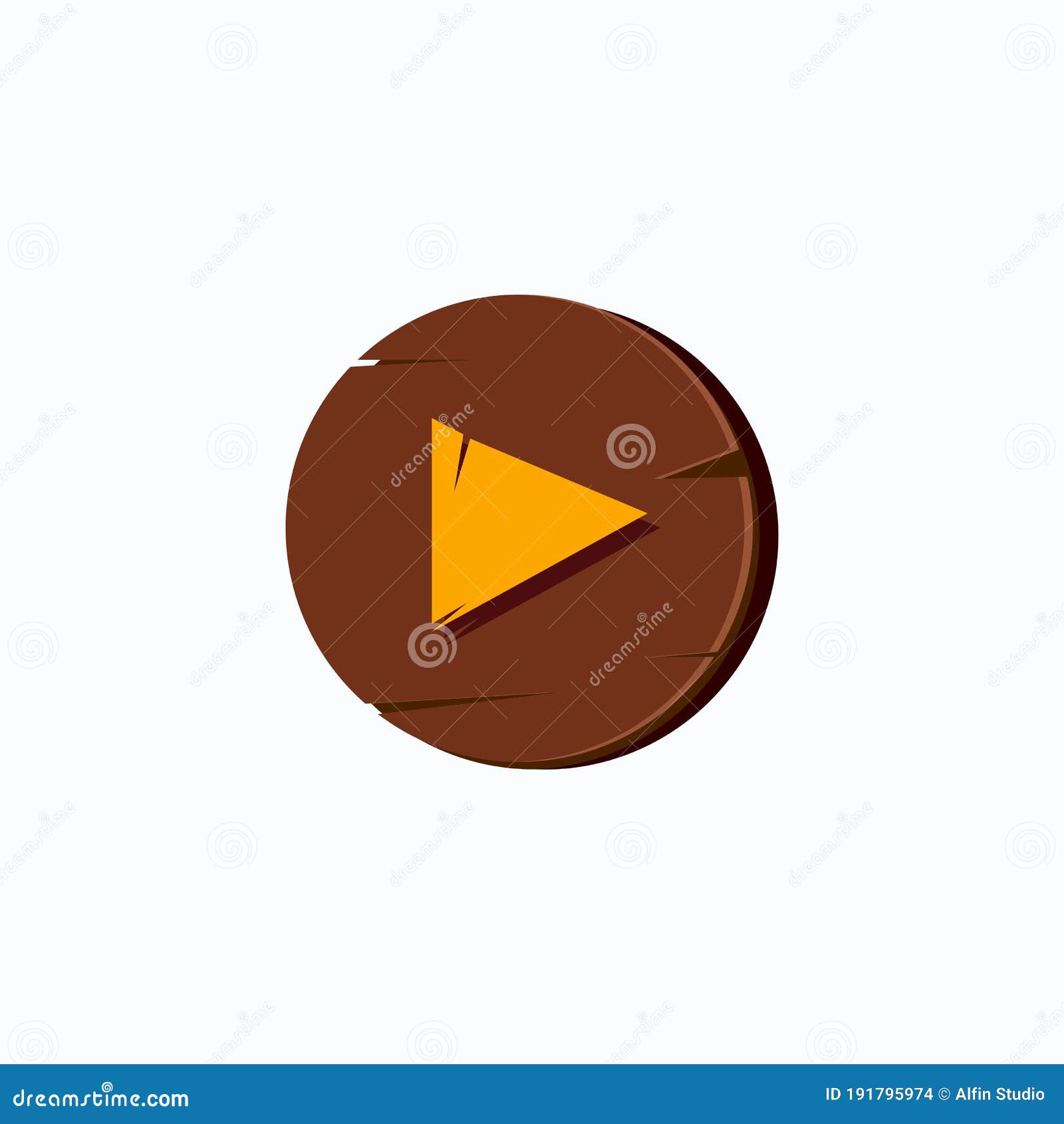 Vector Element Play Button for Game Stock Vector - Illustration of ...
