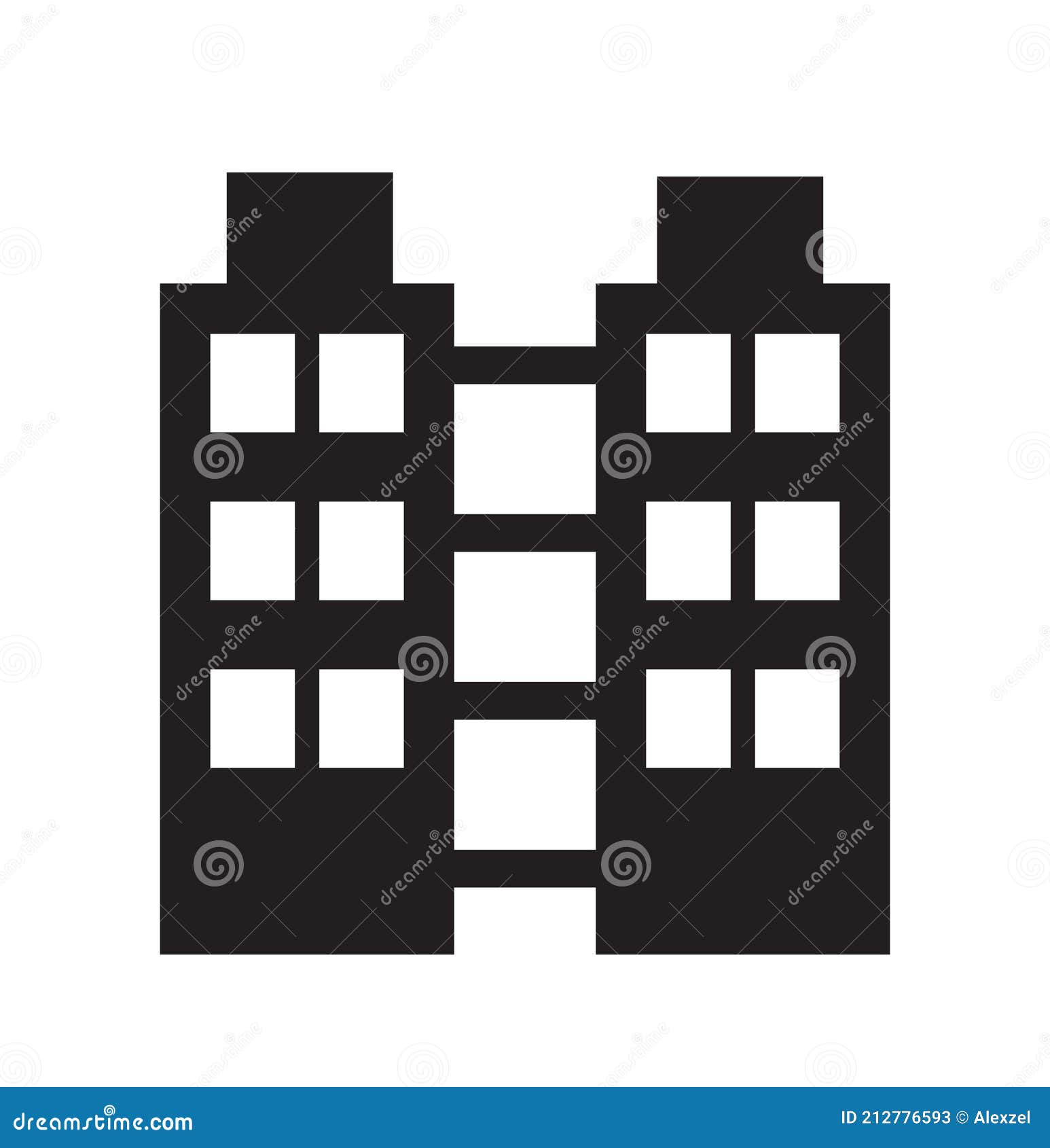 Vector Element Silhouette Single House Construction Building Stock ...