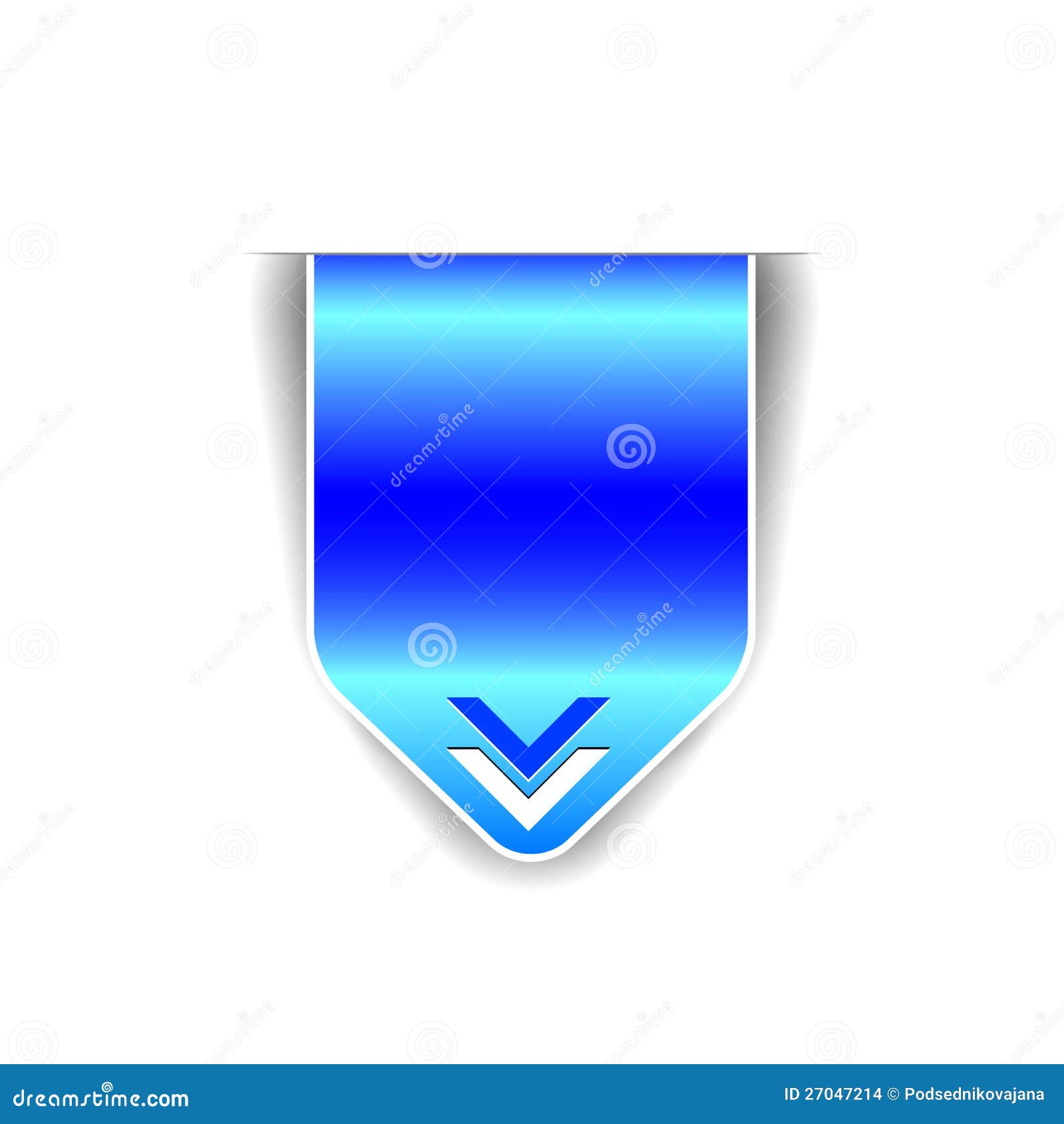 Vector Elements - Blue Ribbon Stock Vector - Illustration of curl, note ...