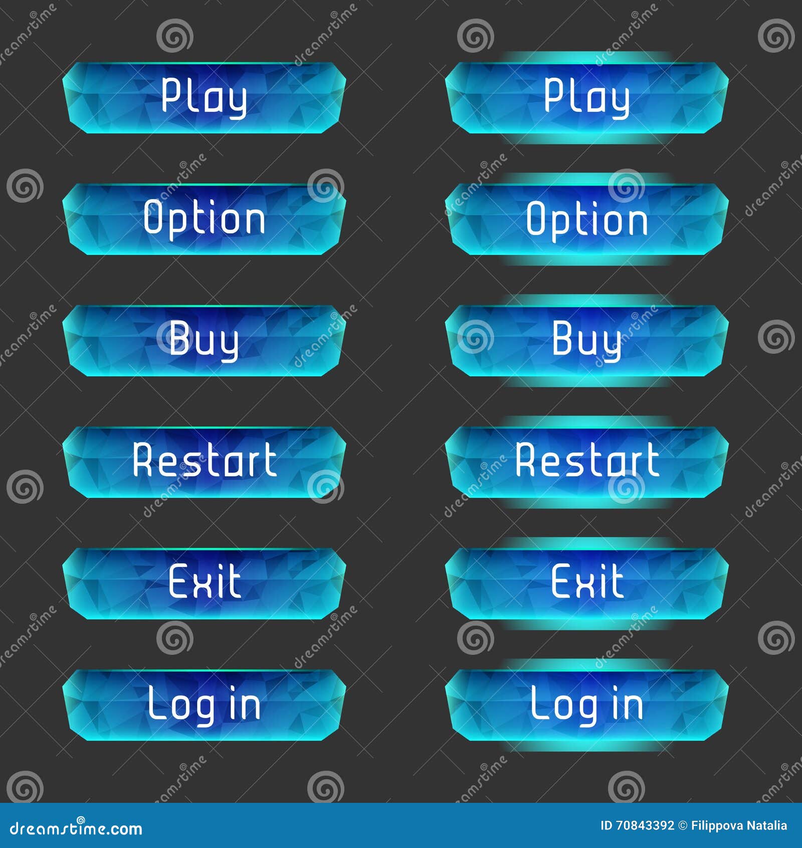 Vector Elements for Game Design (GUI) Stock Vector - Illustration of ...