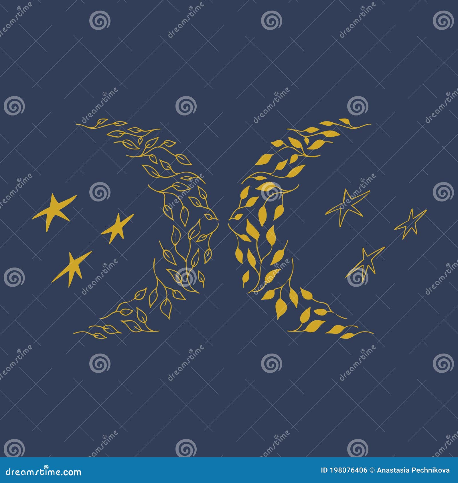 Magic Cosmos Starry Sky. Watercolor Hand Drawn Space Seamless Pattern ...