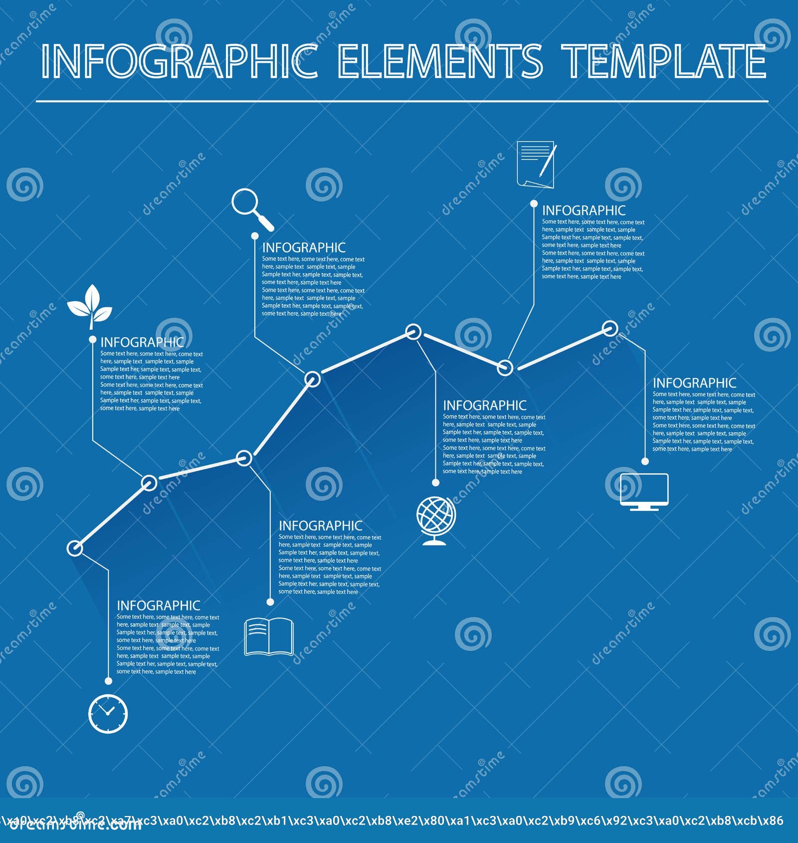 Vector Elements Of Infographic Line Graph Template. | CartoonDealer.com ... Vector Elements Of Infographic Line Graph Template. | CartoonDealer.com ...
