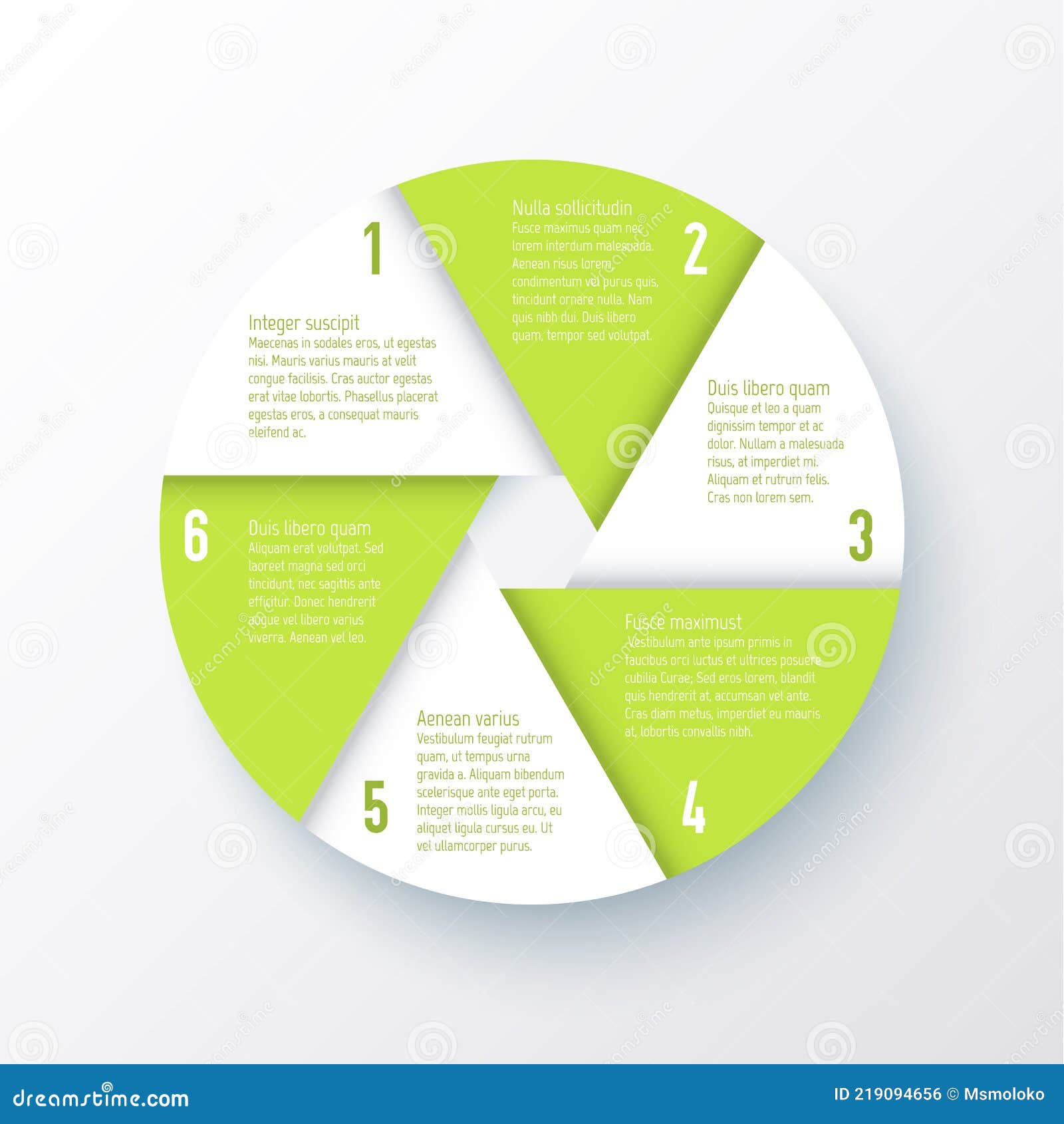 Vector Elements for Infographics. Template of a Pie Chart. Stock Vector ...