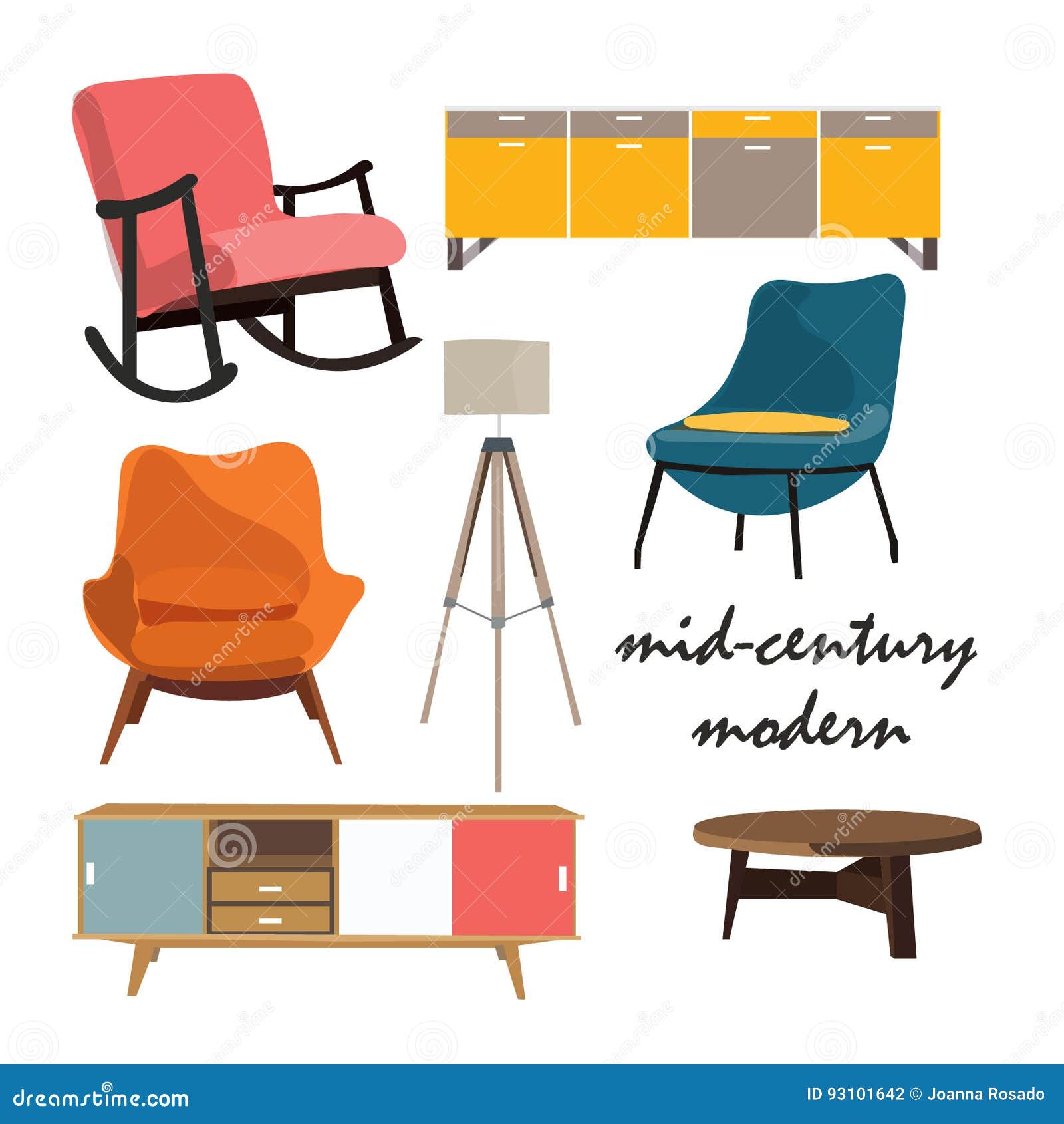 Vector Elements for Interior Design Stock Vector - Illustration of ...