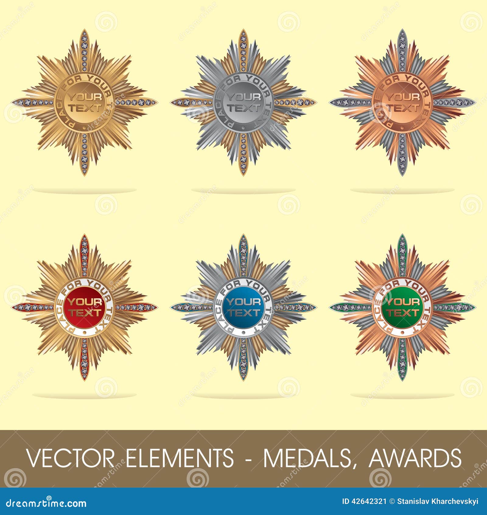 Vector Elements - Medals, Awards Stock Vector - Illustration of leader ...