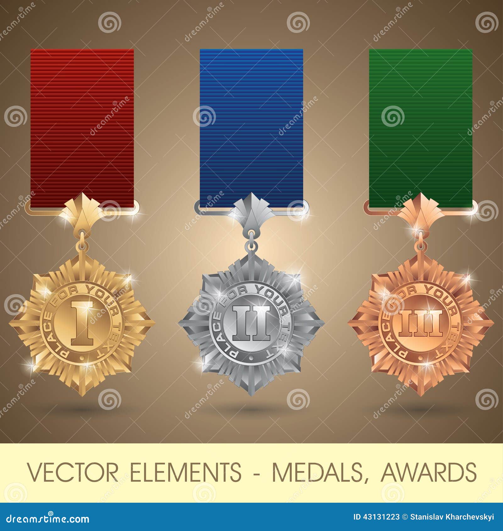 Vector Elements - Medals, Awards Stock Vector - Illustration of choice ...