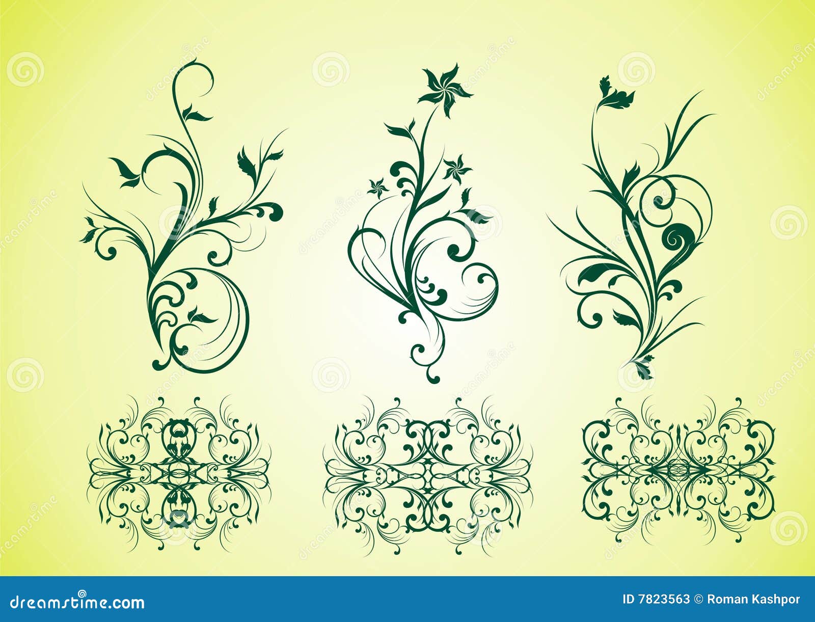 Vector Elements of the Pattern Stock Vector - Illustration of line ...