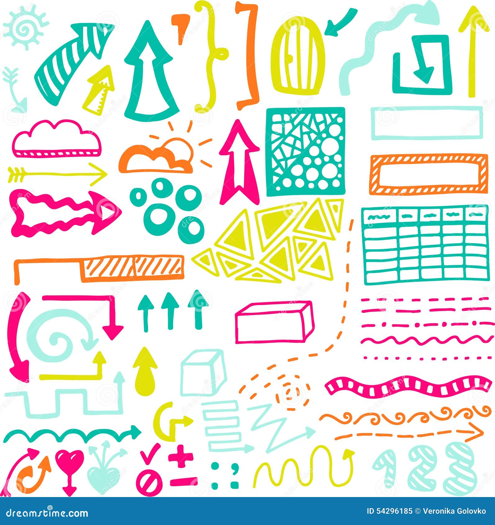 Vector elements set stock vector. Illustration of vector - 54296185