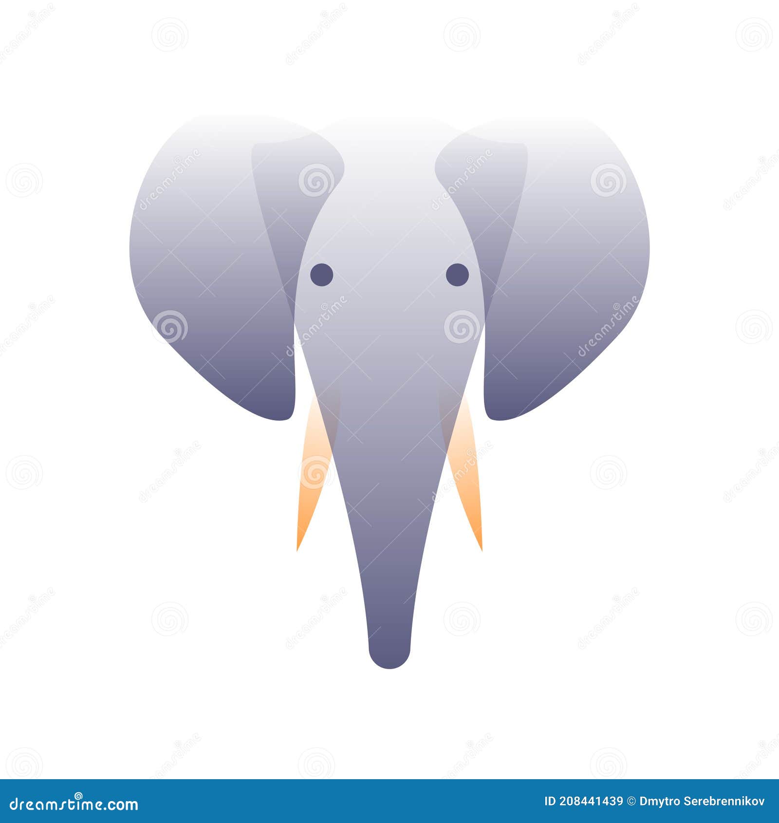 Vector Elephant in Gradient Style. Digital Art Stock Vector ...