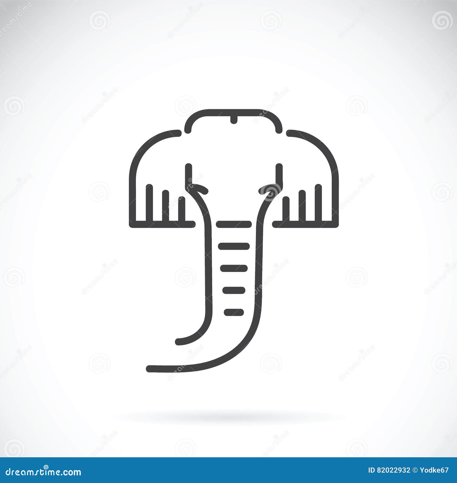 Vector of a Elephant Head Design. Stock Vector - Illustration of head ...