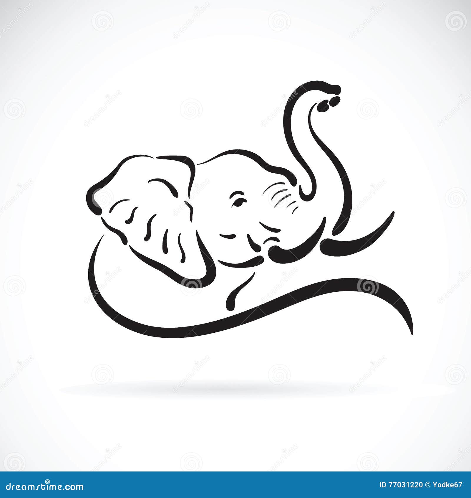 Elephant Head Silhouette Profile Free Elephant Head Vector Art | Vector ...