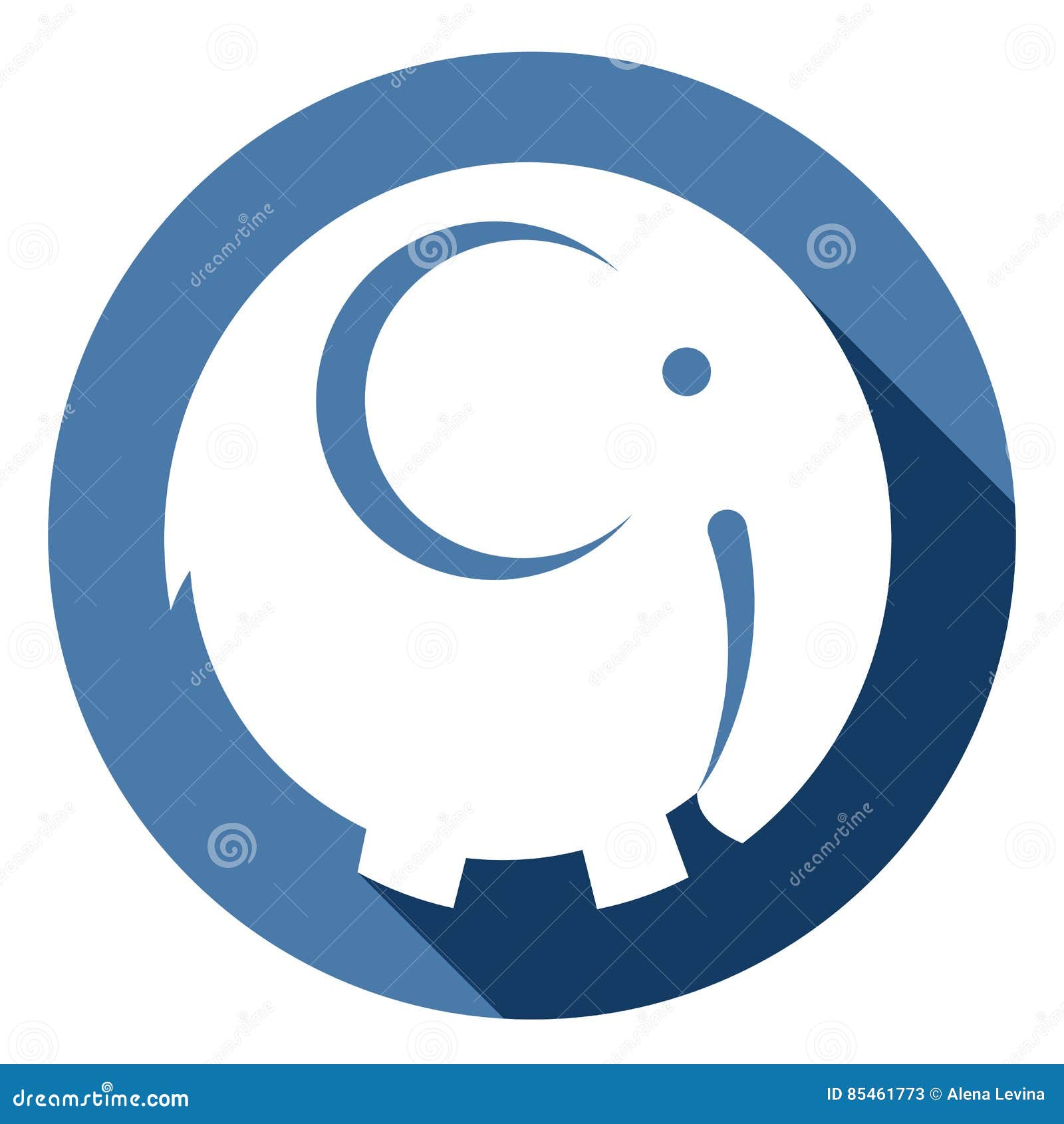 Vector Elephant Icon stock illustration. Illustration of origami - 85461773