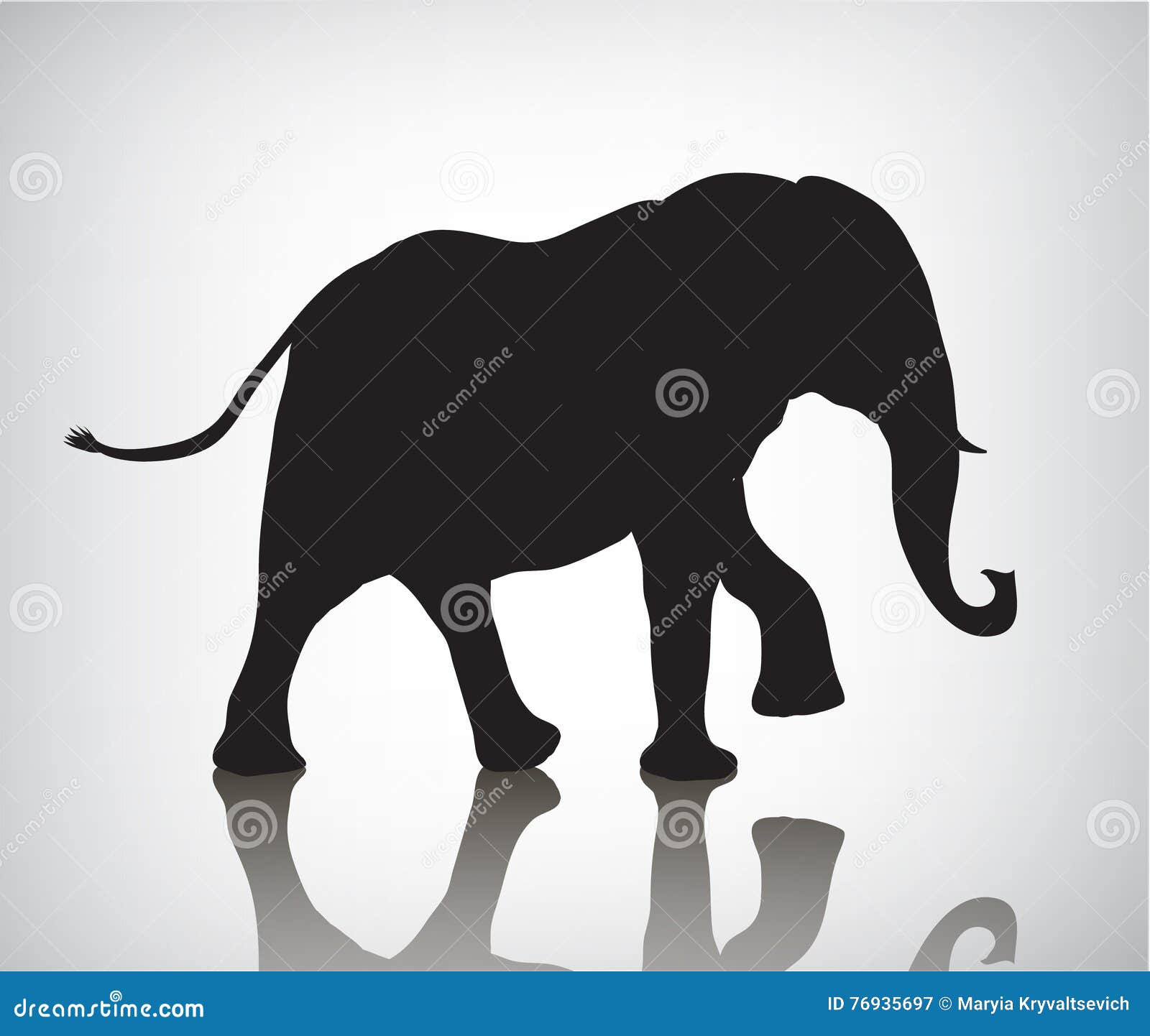 White Elephant Silhouette