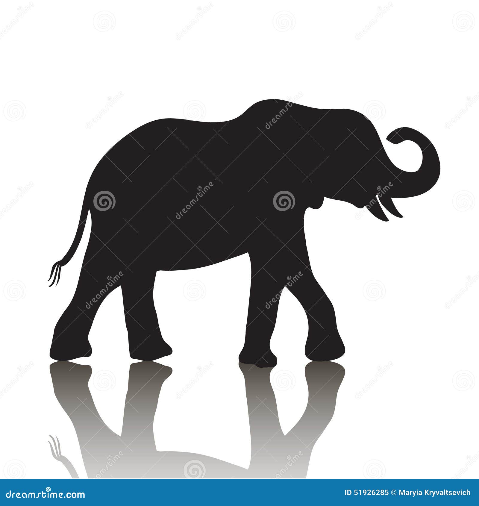 Elephant Silhouette Graphics Disign Illustration Royalty-Free Stock ...