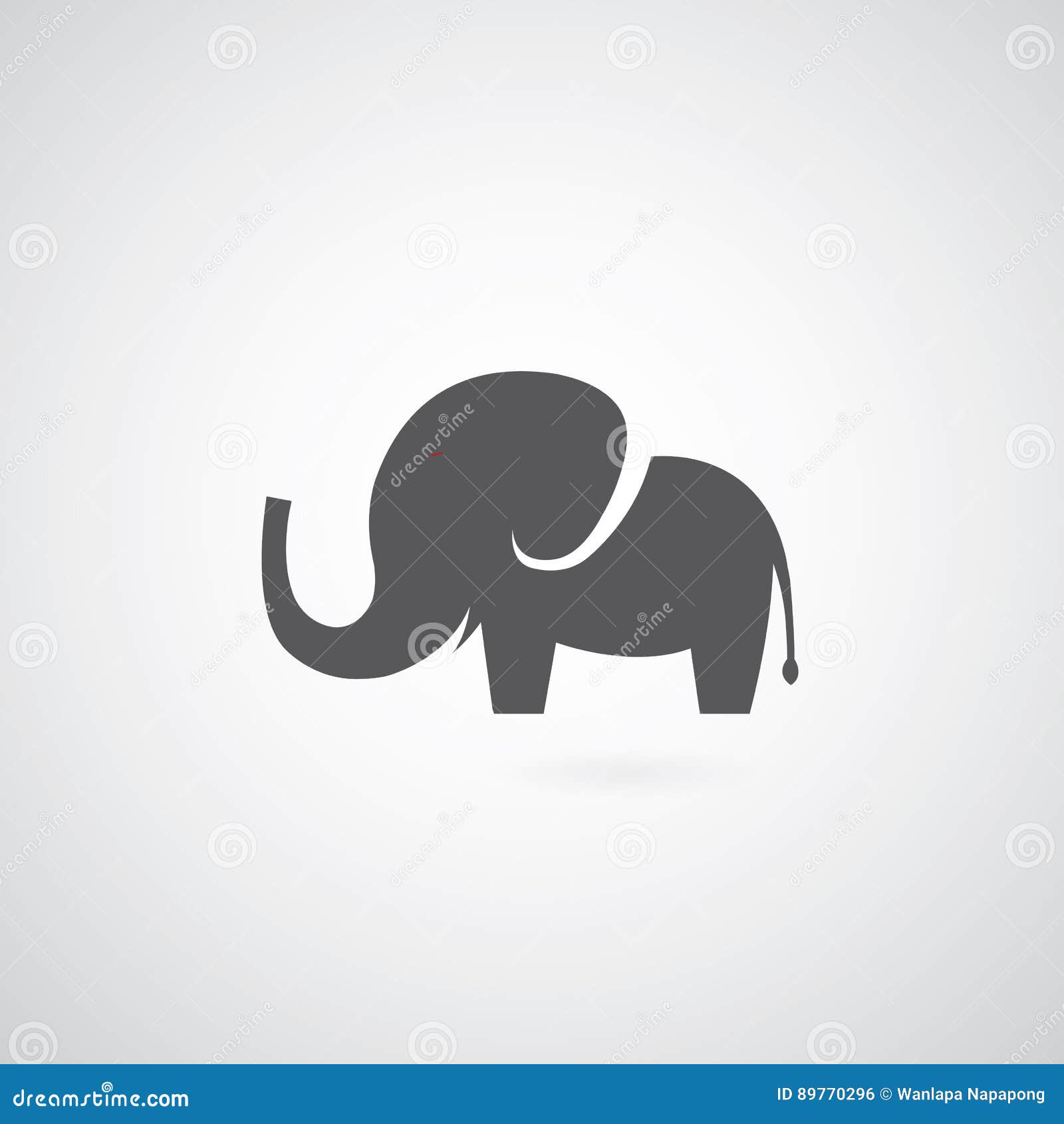 Vector Elephant symbol stock vector. Illustration of cheerful - 89770296
