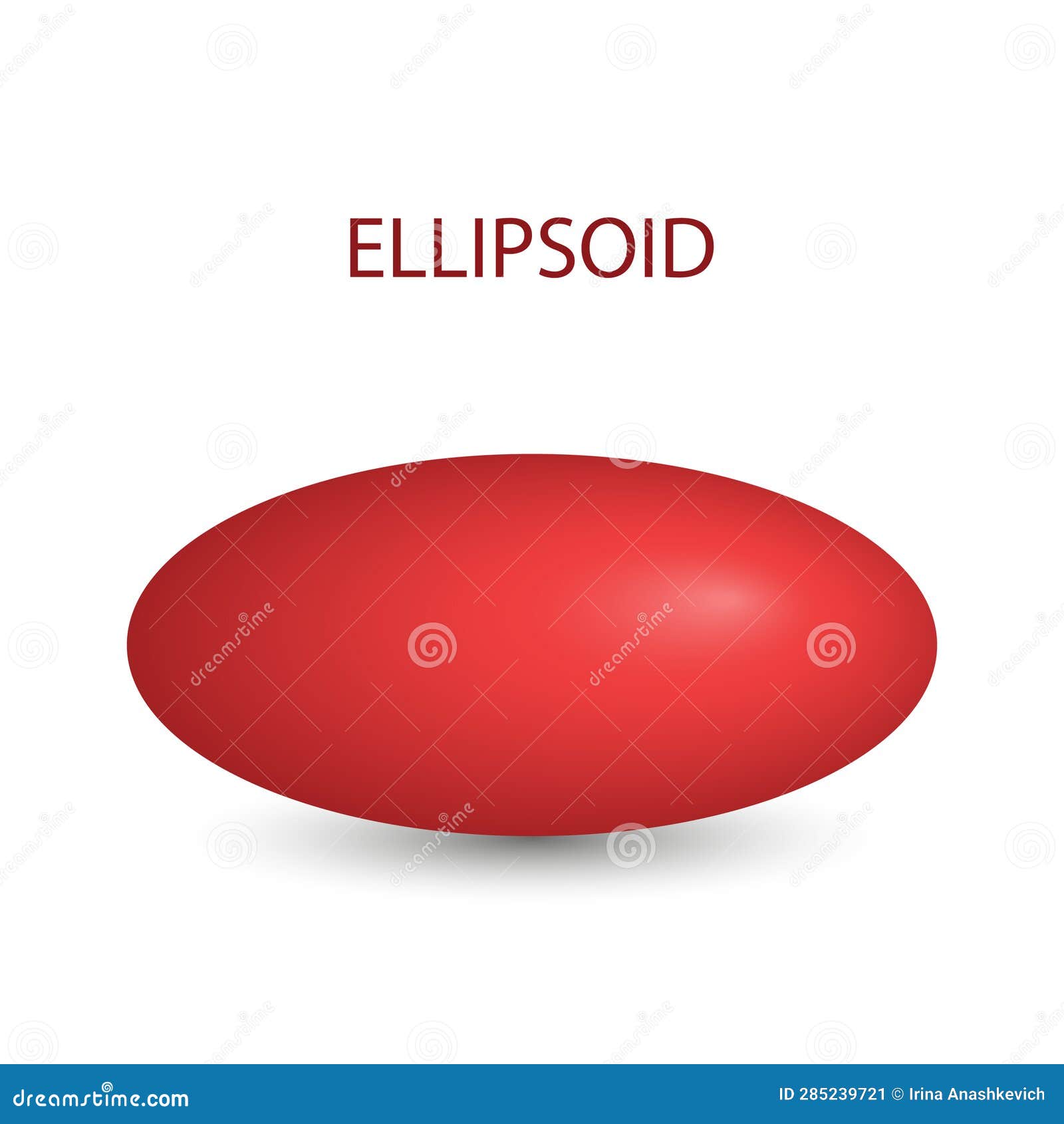 Ellipsoid With Gradients And Shadow For Game, Icon, Package Design ...