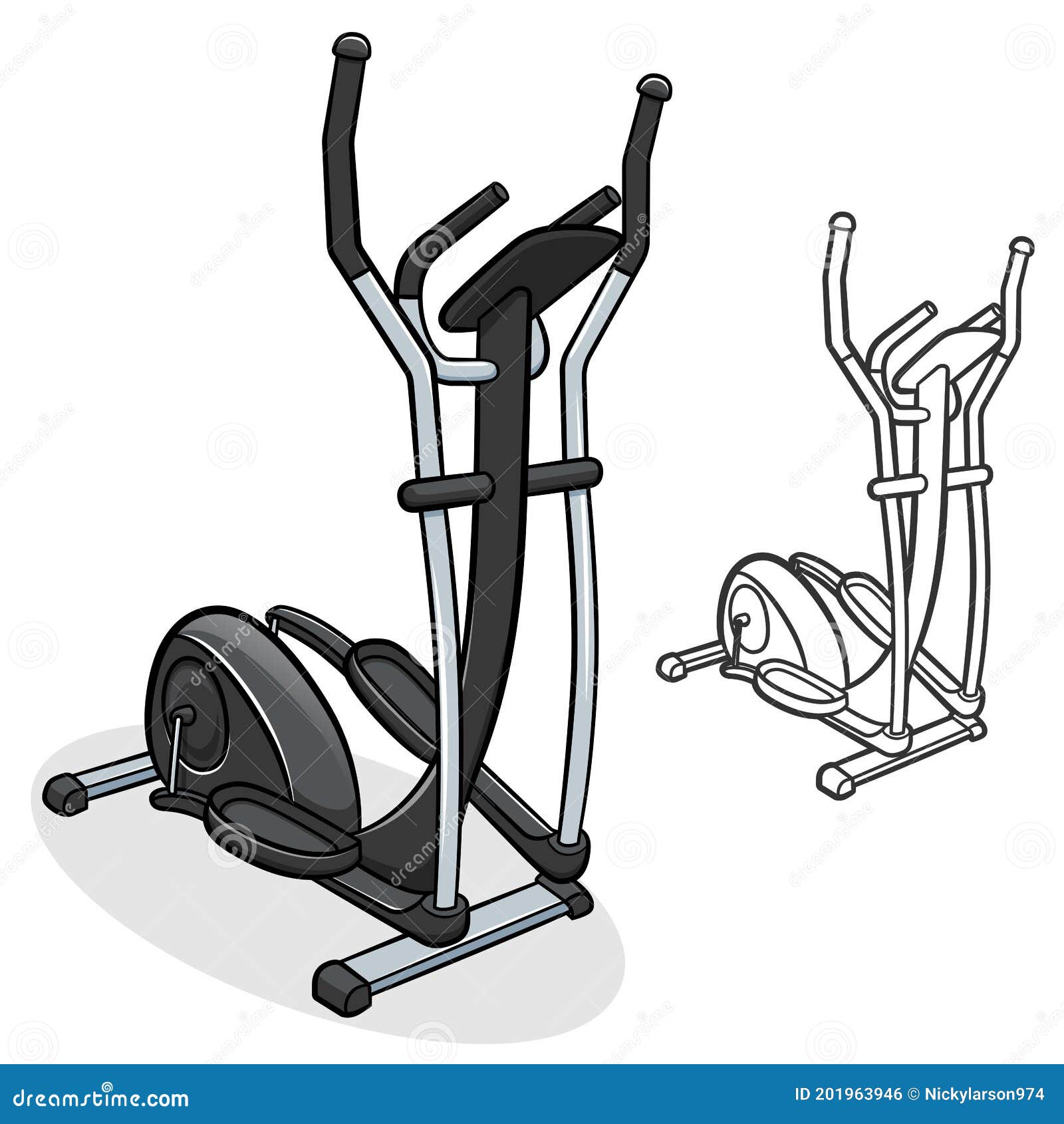 Vector Elliptical Machine Illustration Cartoon Stock Vector ...
