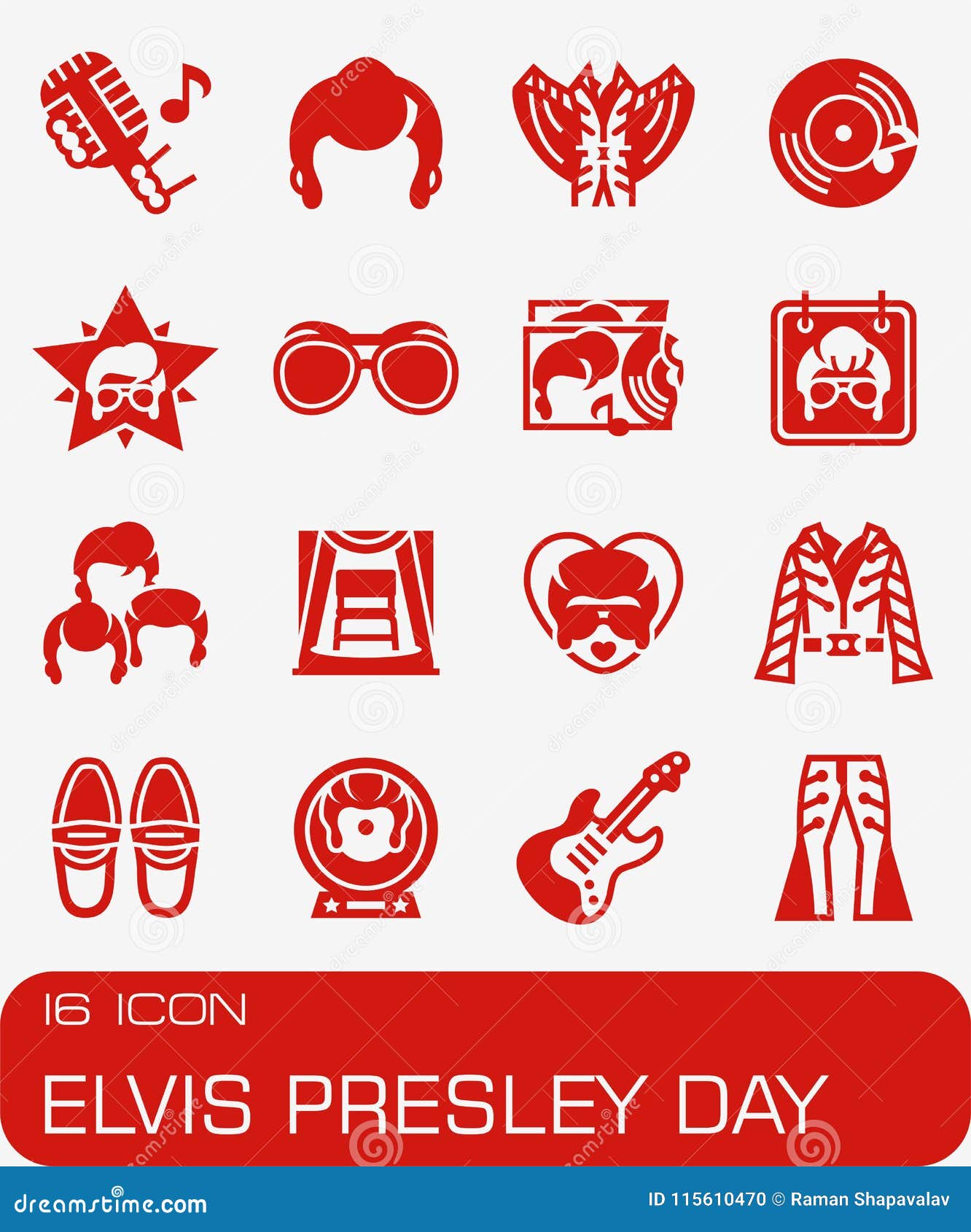 Elvis Presley Hairstyle Vector