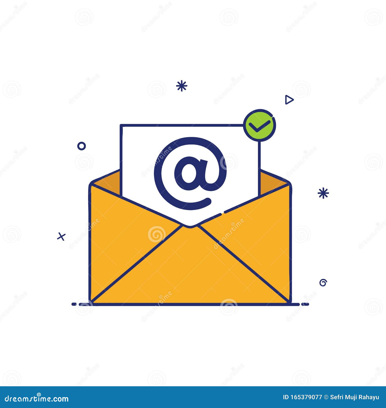 Vector Email Icon with a Modern Style Stock Illustration - Illustration ...
