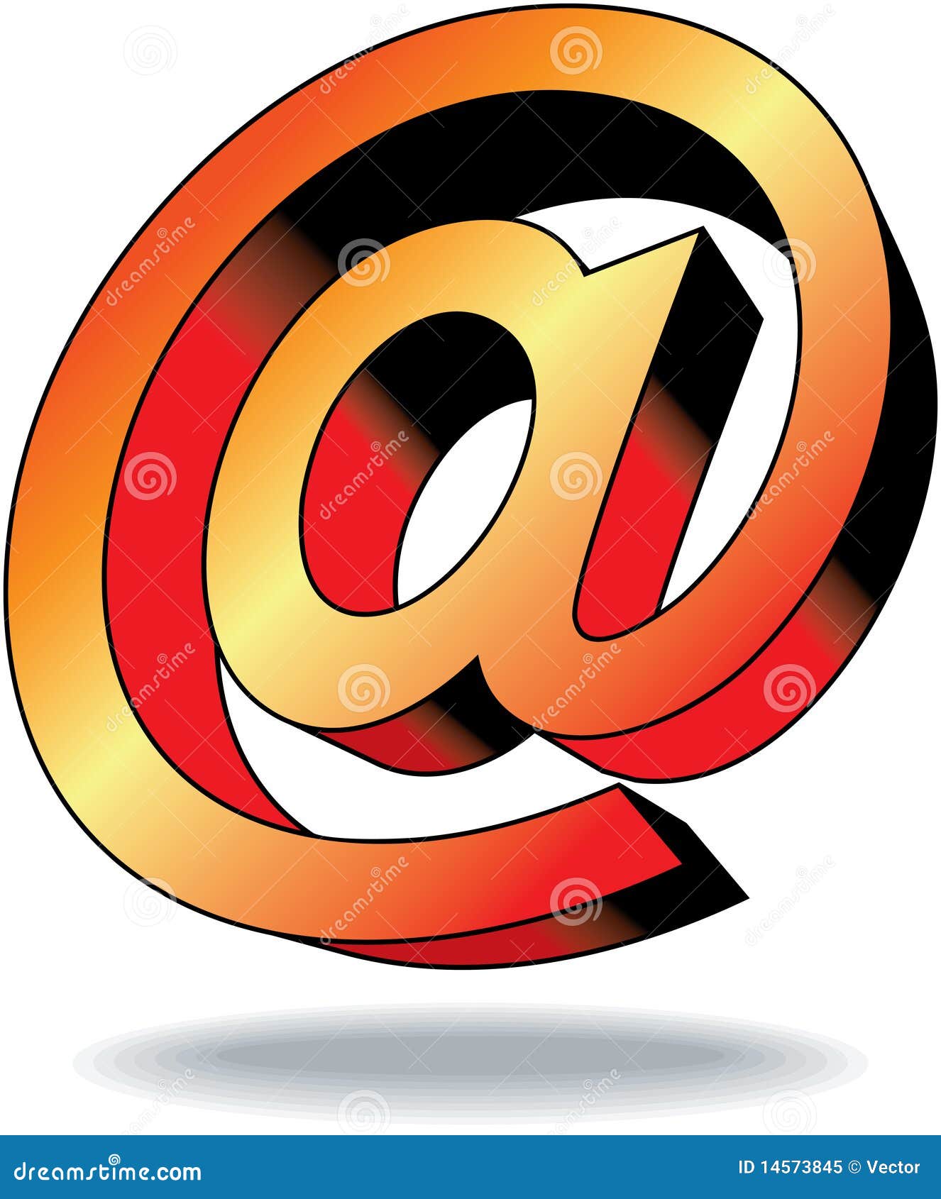 Vector Email Sign Illustration Stock Vector - Illustration of ...