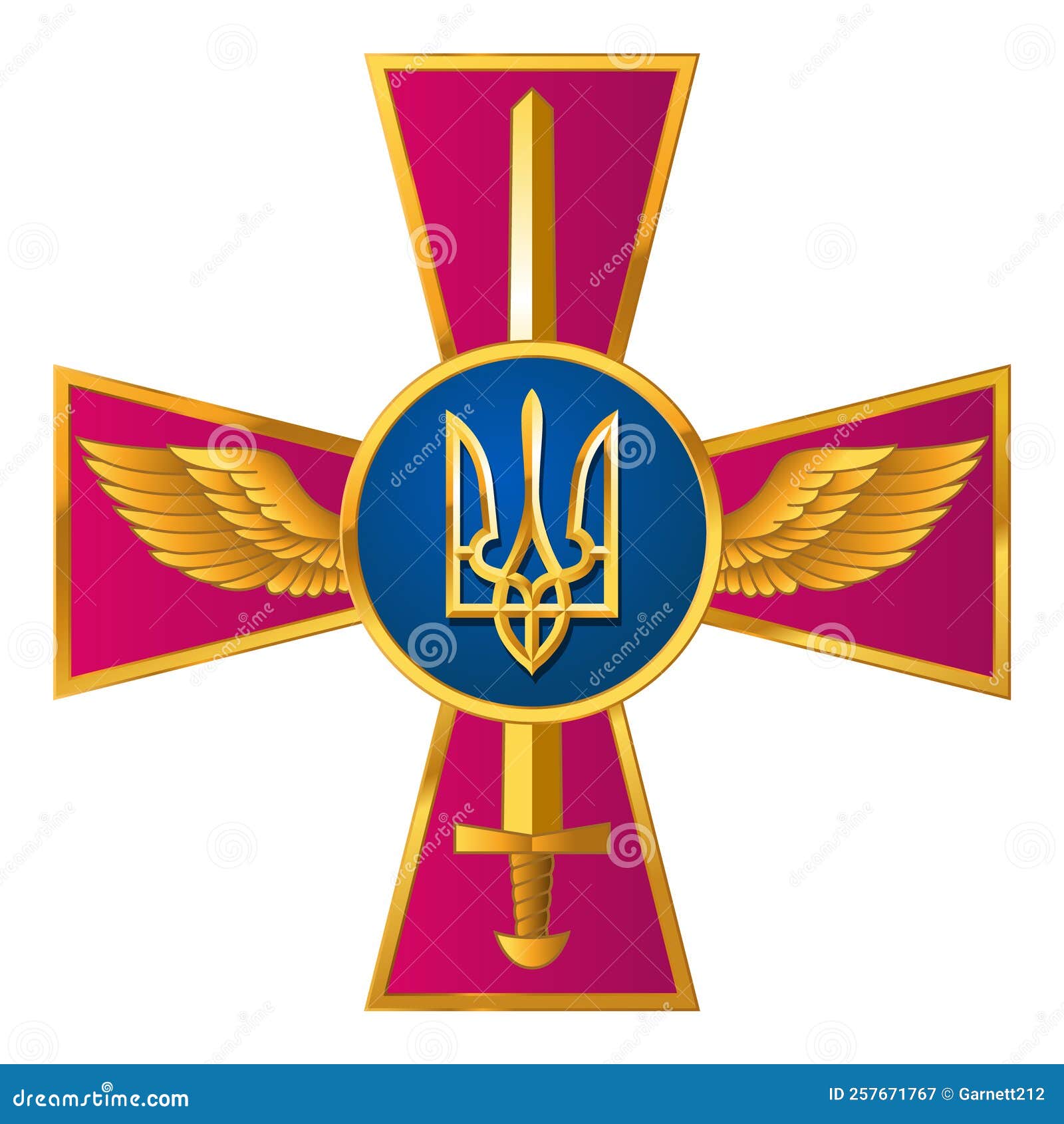 Vector Emblem of the Air Forces of the Armed Forces of Ukraine. Stock ...