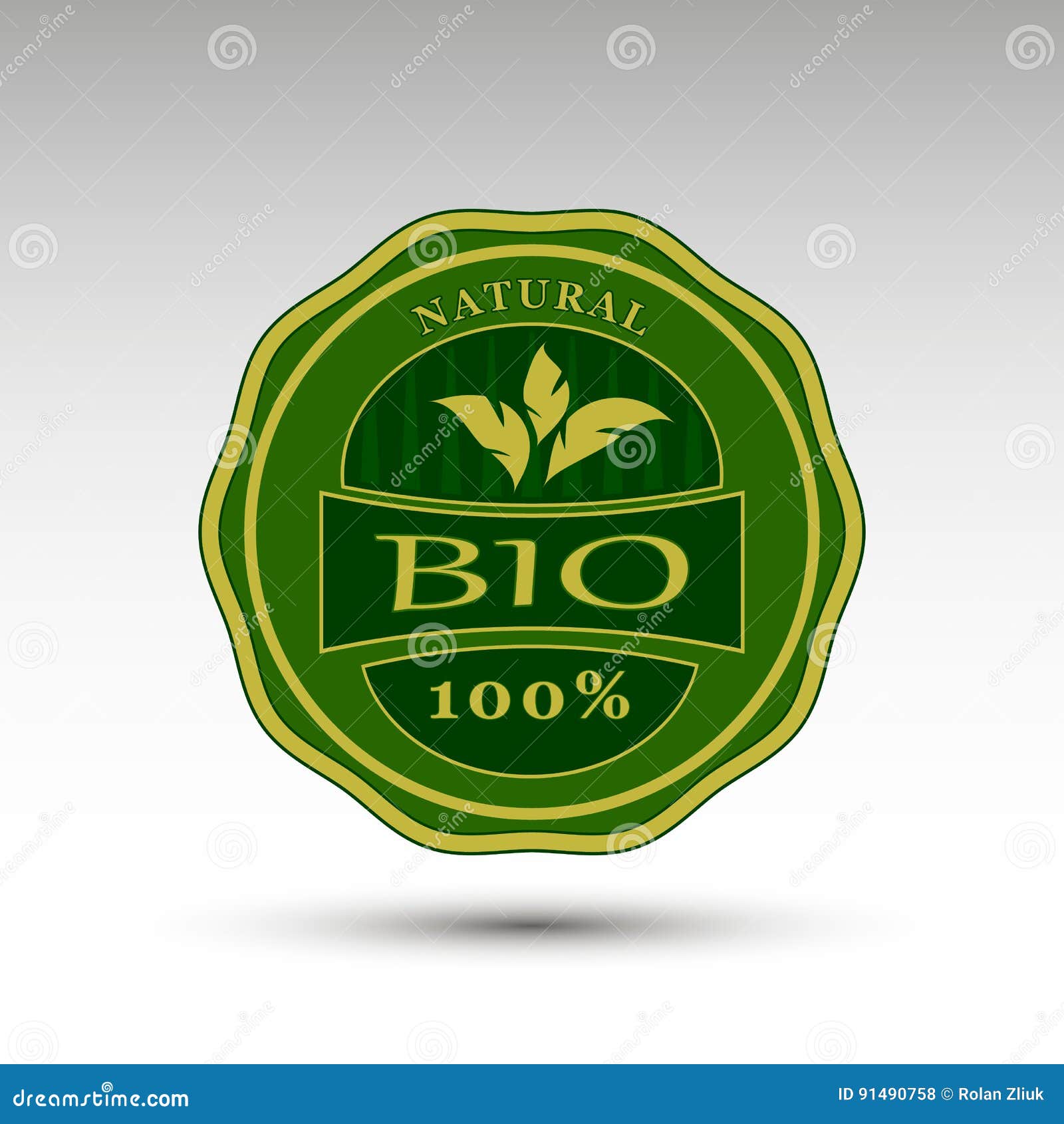 The Vector Emblem with Bio Text Stock Vector - Illustration of fresh ...