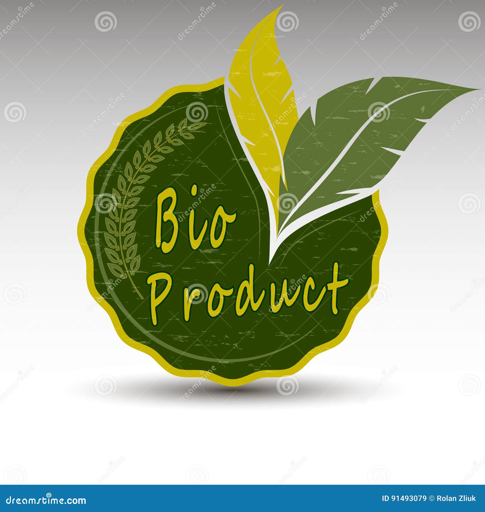 The Vector Emblem with Bio Text Stock Vector - Illustration of food ...