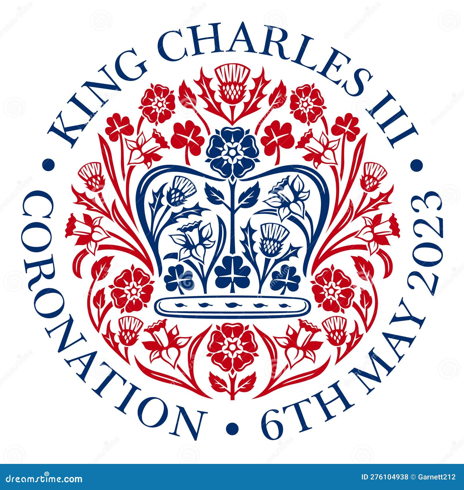 Coronation Of King Charles Hand-drawn Lettering Vector Illustration ...