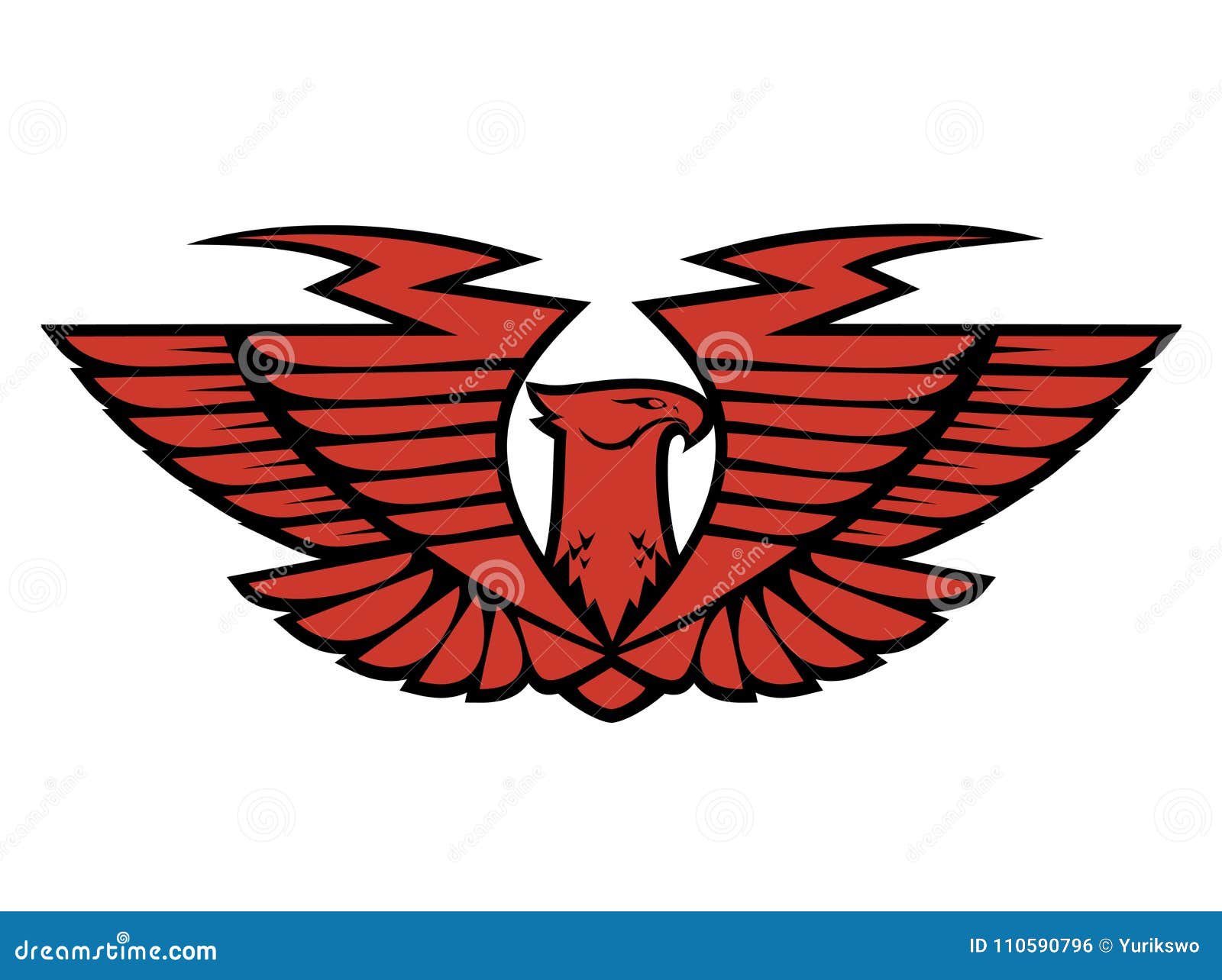 Vector emblem eagle stock vector. Illustration of animal - 110590796