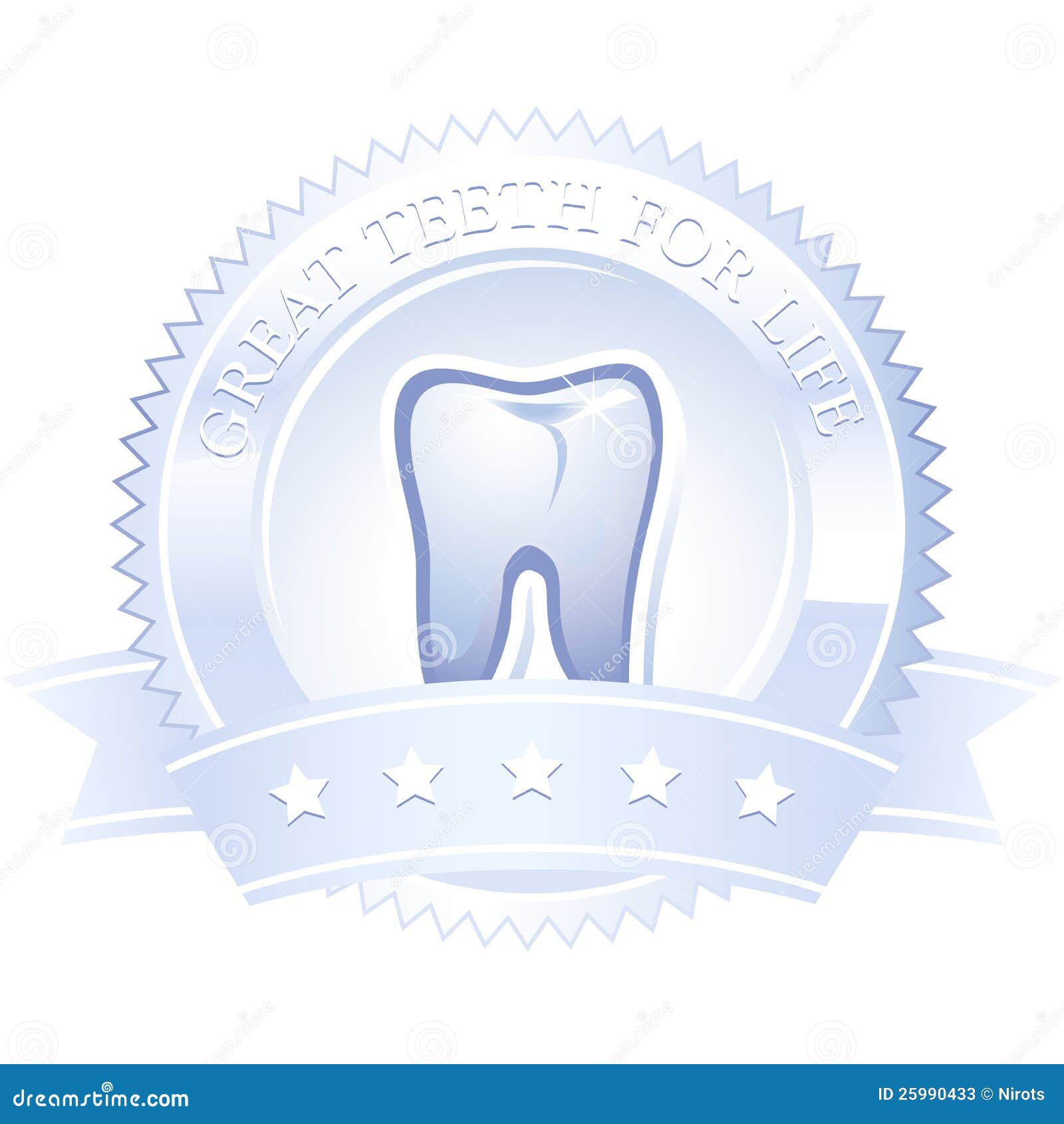Vector Emblem Medal Tooth Great Teeth for Life Stock Illustration ...