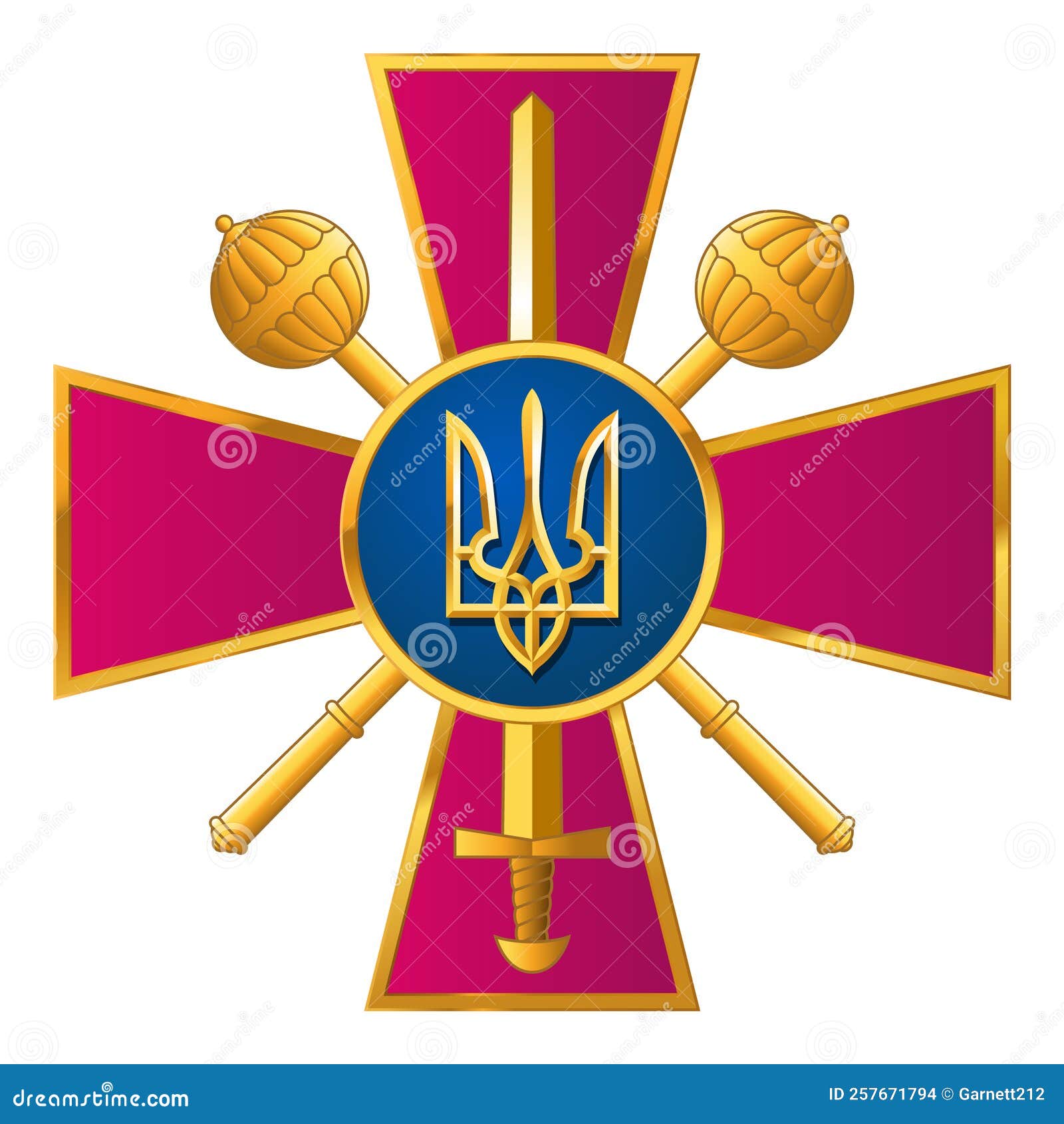 Vector Emblem of the Ministry of Defense of Ukraine Stock Vector ...