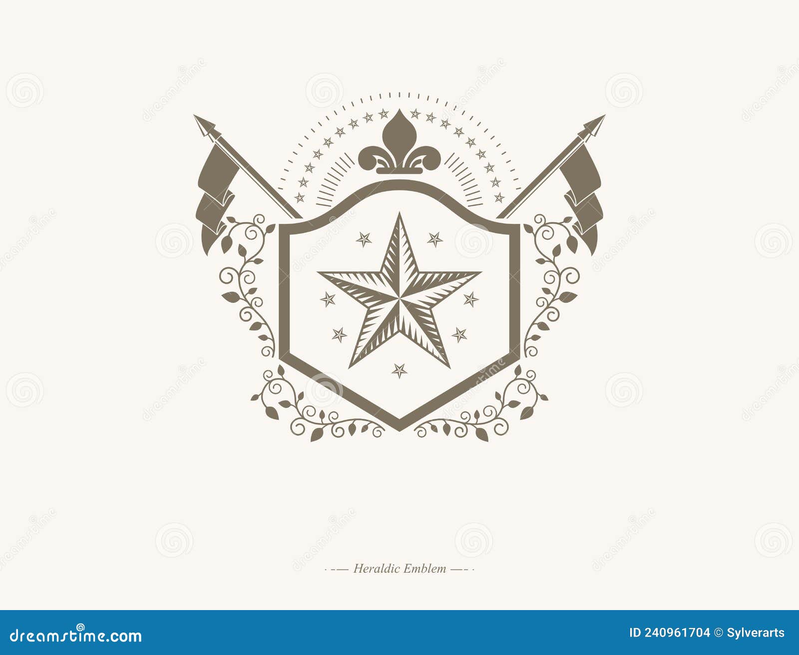 Vector Emblem, Vintage Heraldic Stock Vector - Illustration of label ...