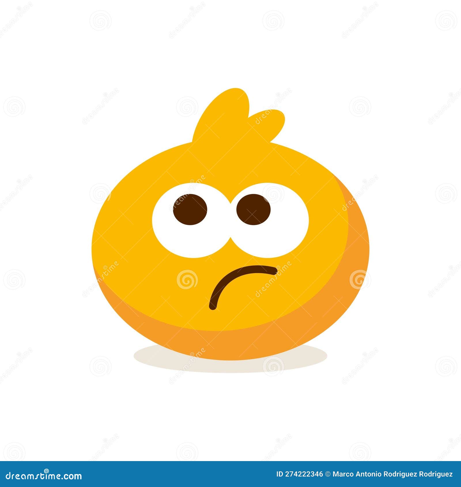 Cute Confused Emoticon - Emoji, Smiley - Vector Illustration ...