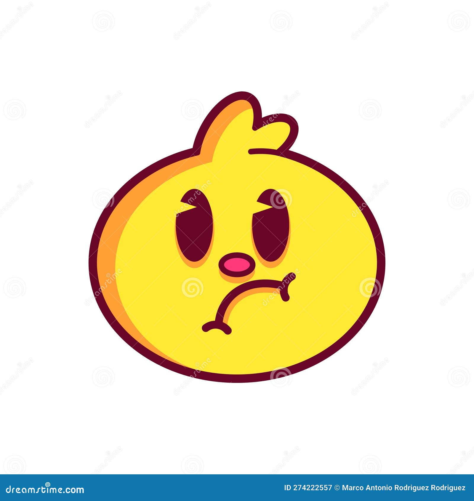 Cute Confused Emoticon - Emoji, Smiley - Vector Illustration ...