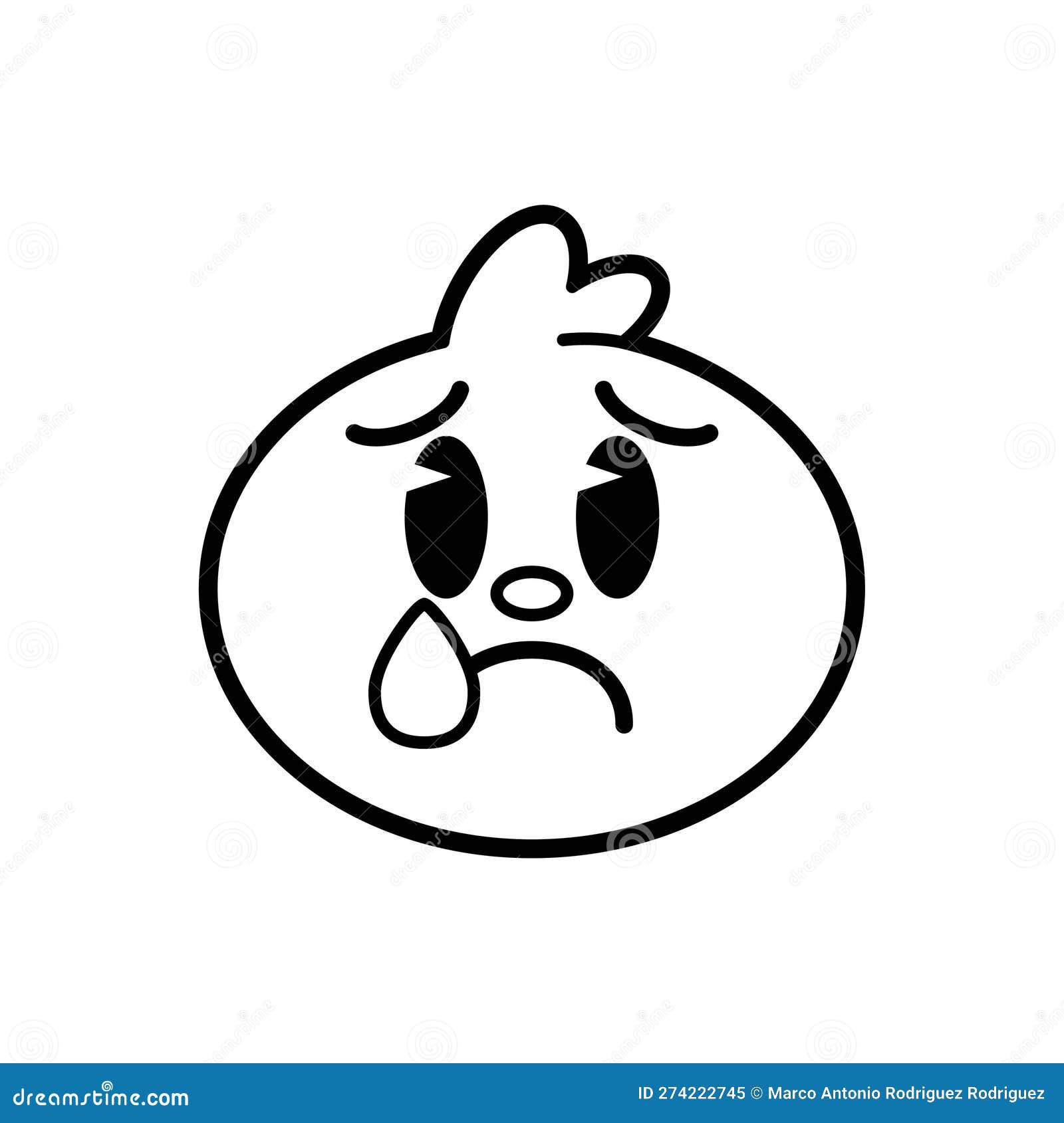 Vector Emoji Cute Face Crying Face Illustration Isolated 向量例证 - 插画 包括有 ...