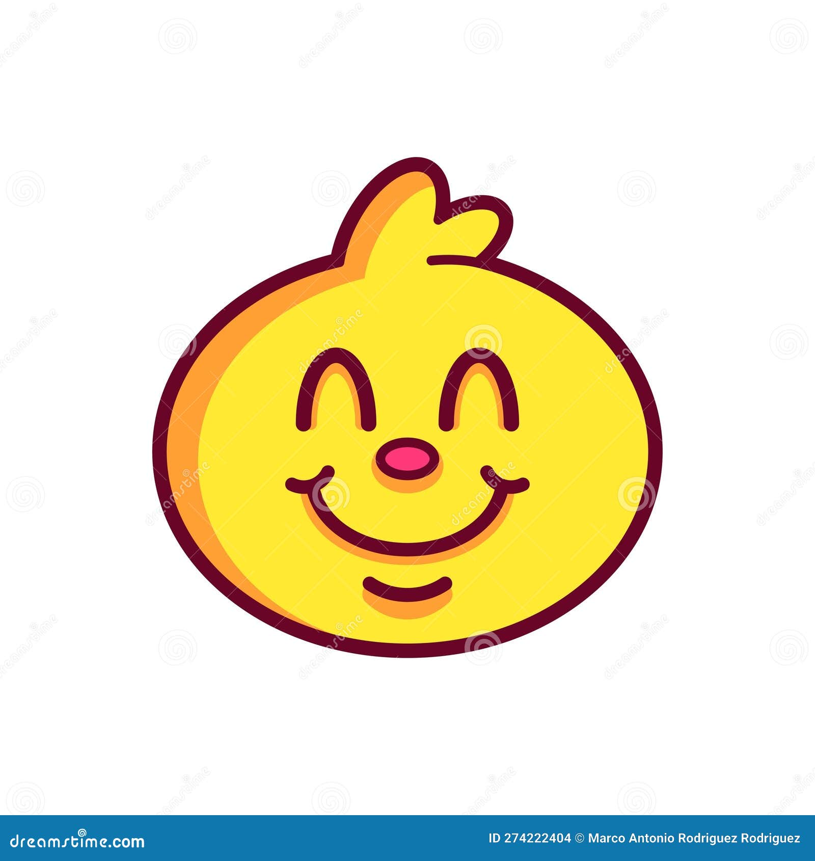 Vector Emoji Cute Smiling Face with Smiling Eyes Illustration Isolated ...