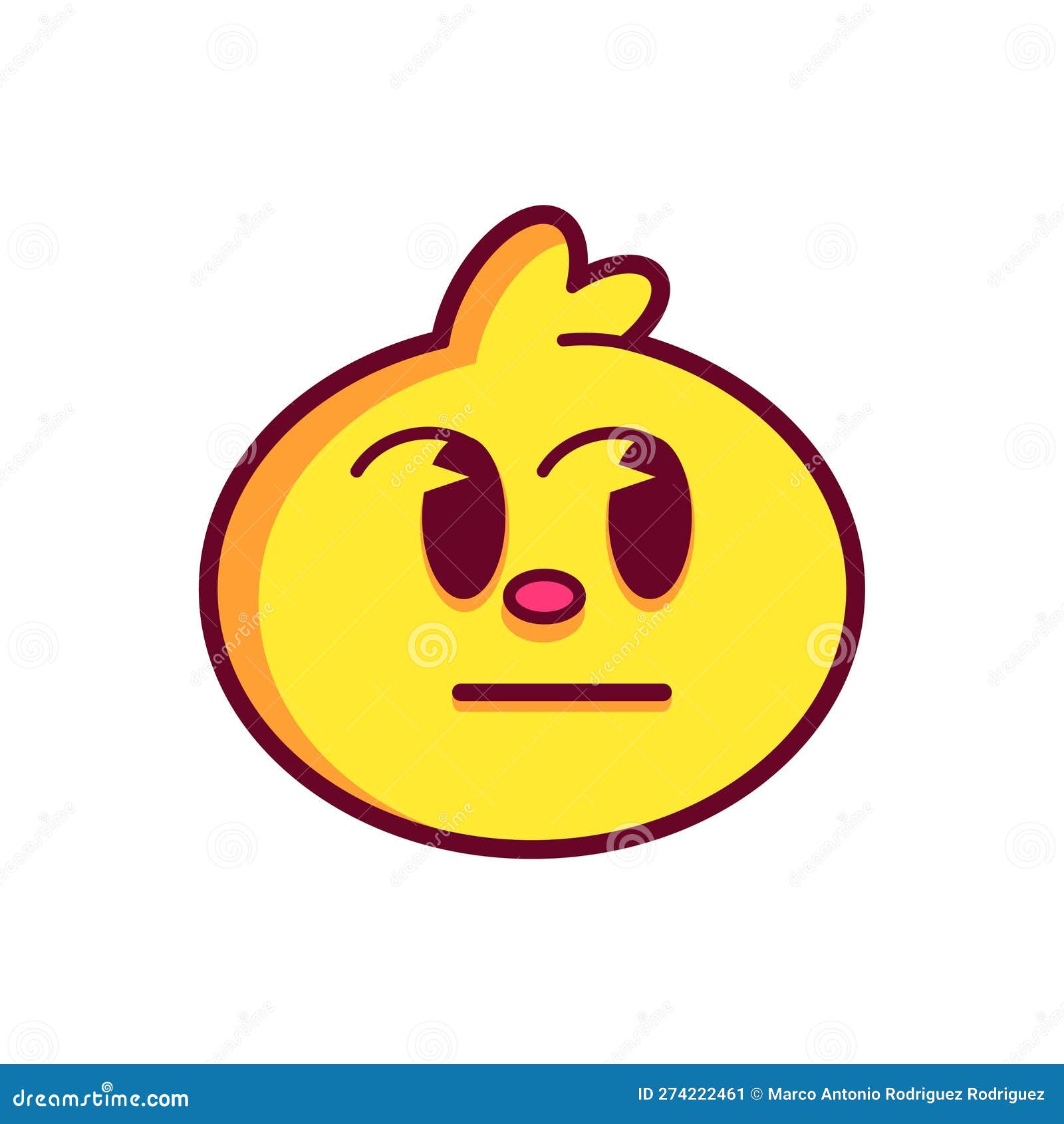 Vector Emoji Cute Unamused Face Illustration Isolated Stock Vector ...