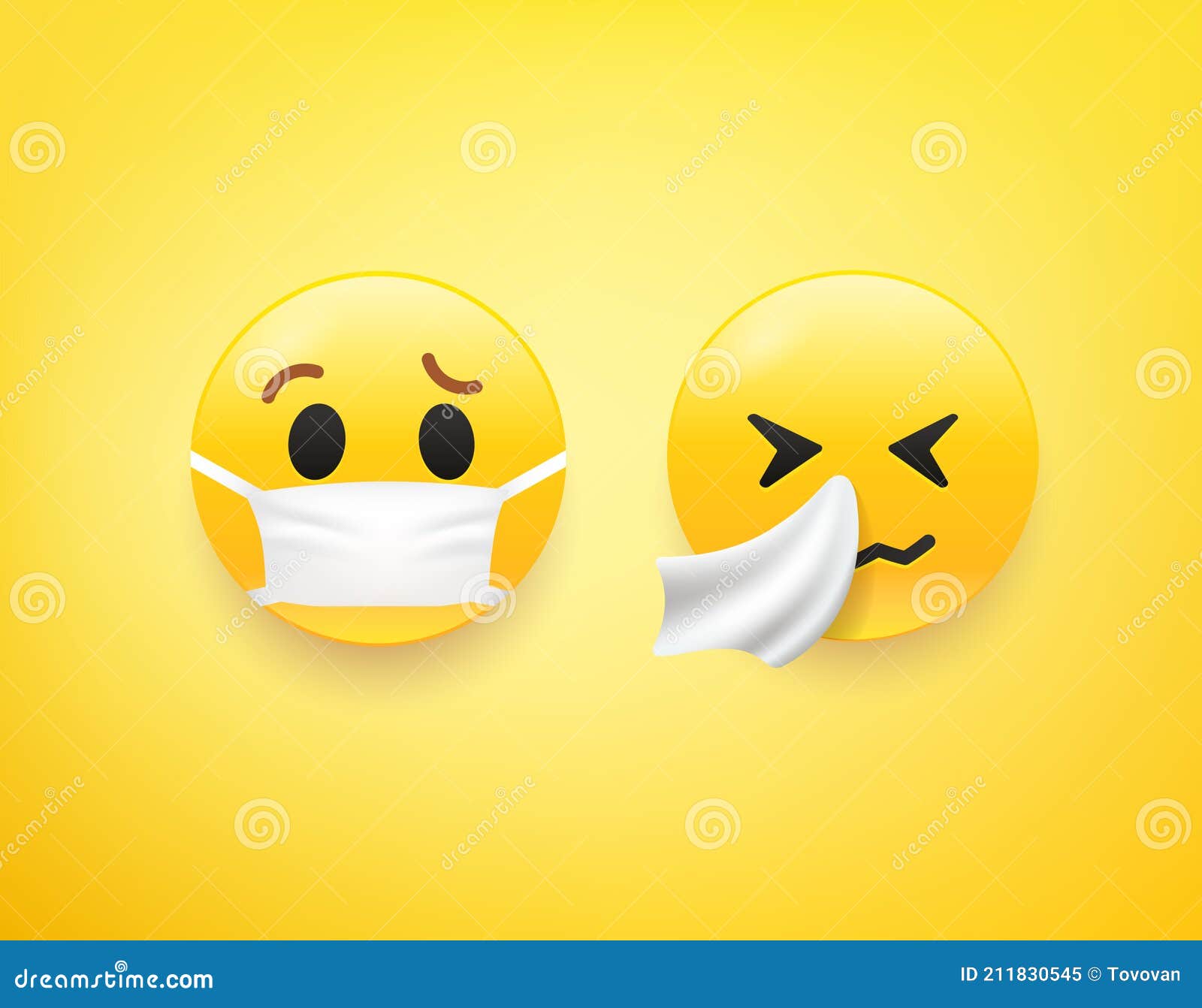 Vector Emoji Vector Set. Virus Prevention Stock Vector - Illustration ...