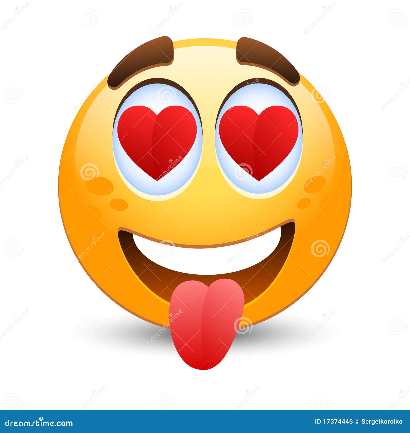 Vector emoticon in liefde vector illustratie. Illustration of gezicht ...