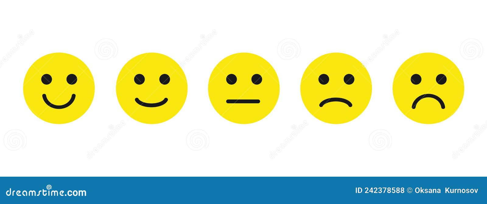 Vector Emotion Feedback Scale on White Background. Angry, Sad, Neutral ... Vector Emotion Feedback Scale on White Background. Angry, Sad, Neutral ...