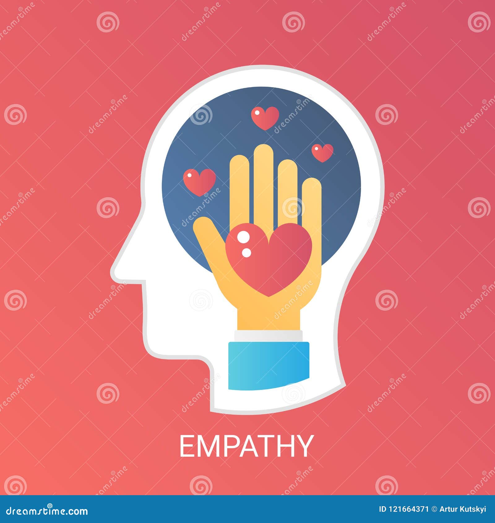 Vector Empathy Concept. Modern Gradient Flat Style. Stock Vector ...