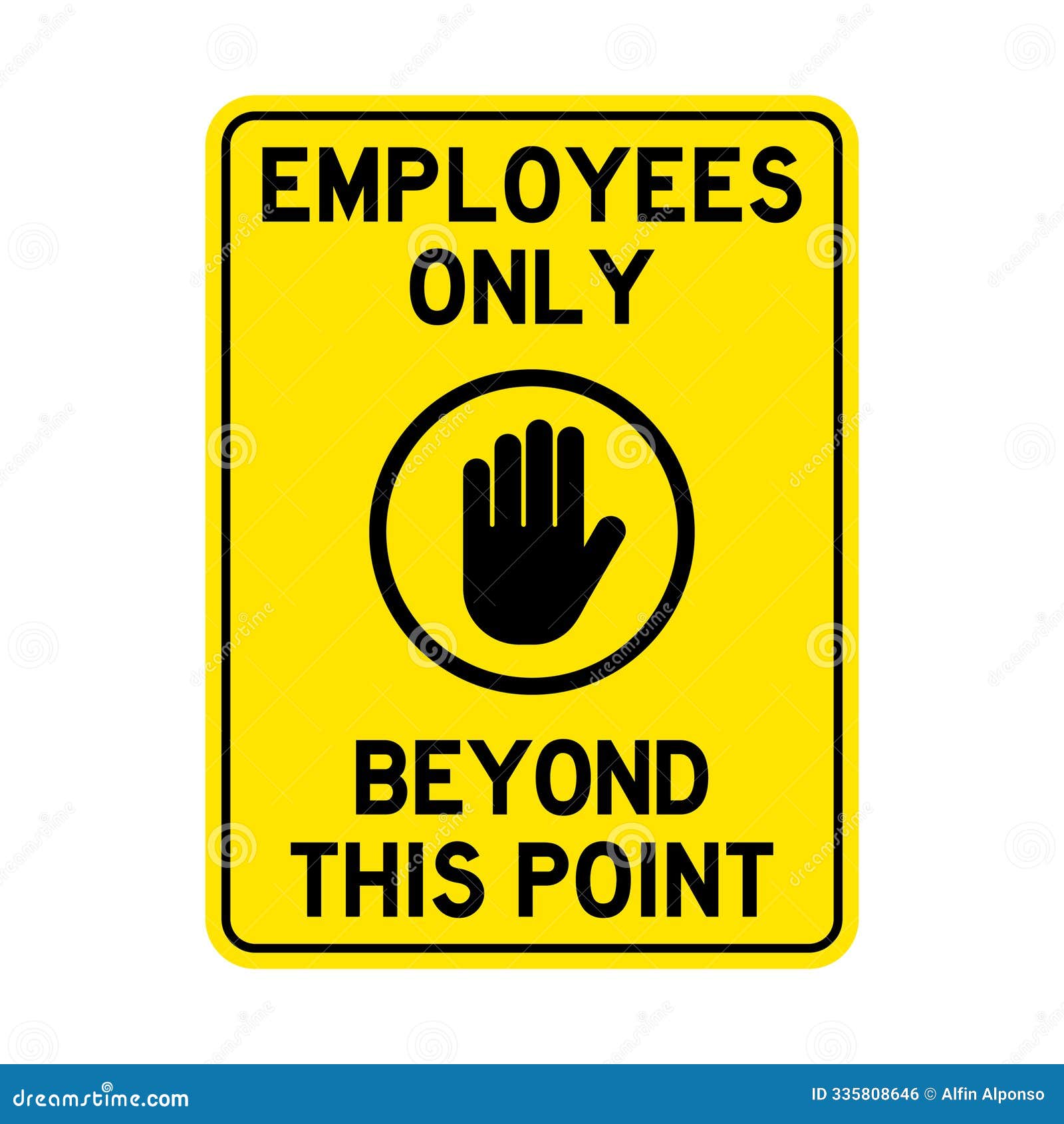 Vector Employees only Beyond this Point Sign Stock Illustration ...
