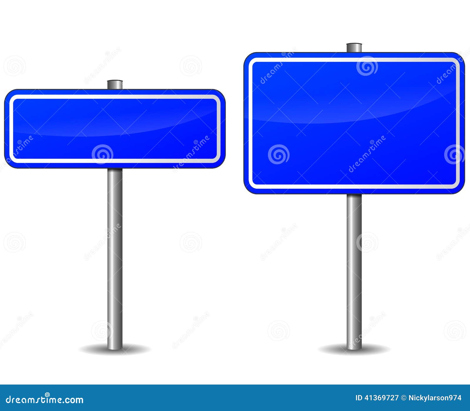 Vector empty blue signs stock vector. Illustration of sign - 41369727