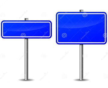 Vector empty blue signs stock vector. Illustration of sign - 41369727