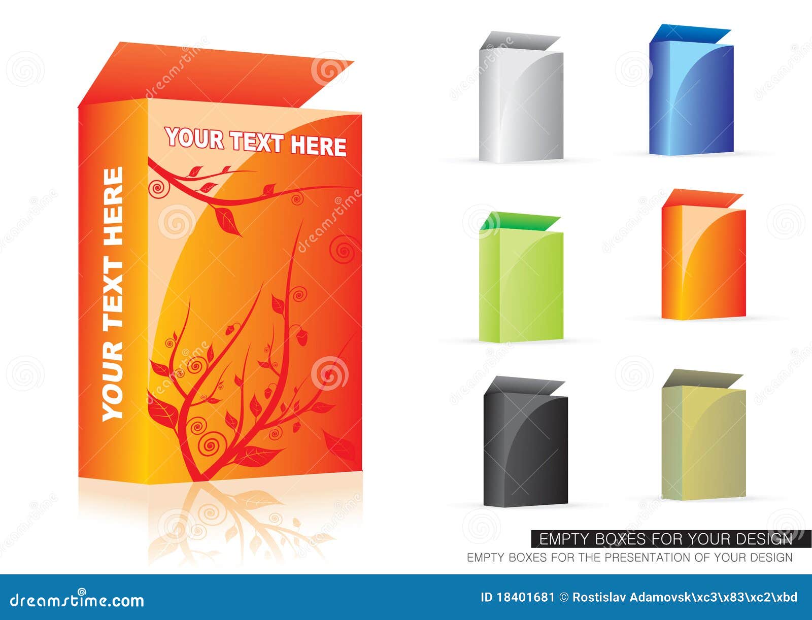 Vector Empty Boxes for Your Design Stock Vector - Illustration of green ...