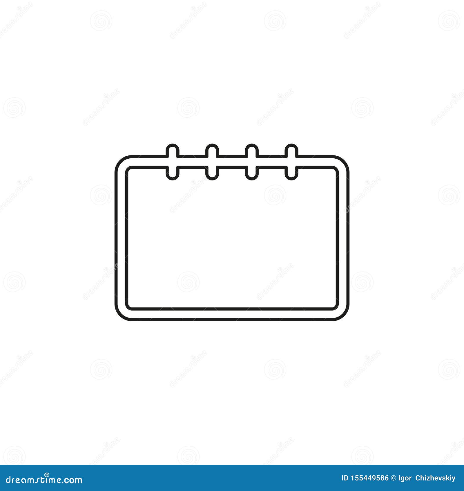 Vector Empty Calendar Icon, Calendar Symbol Stock Vector - Illustration ...
